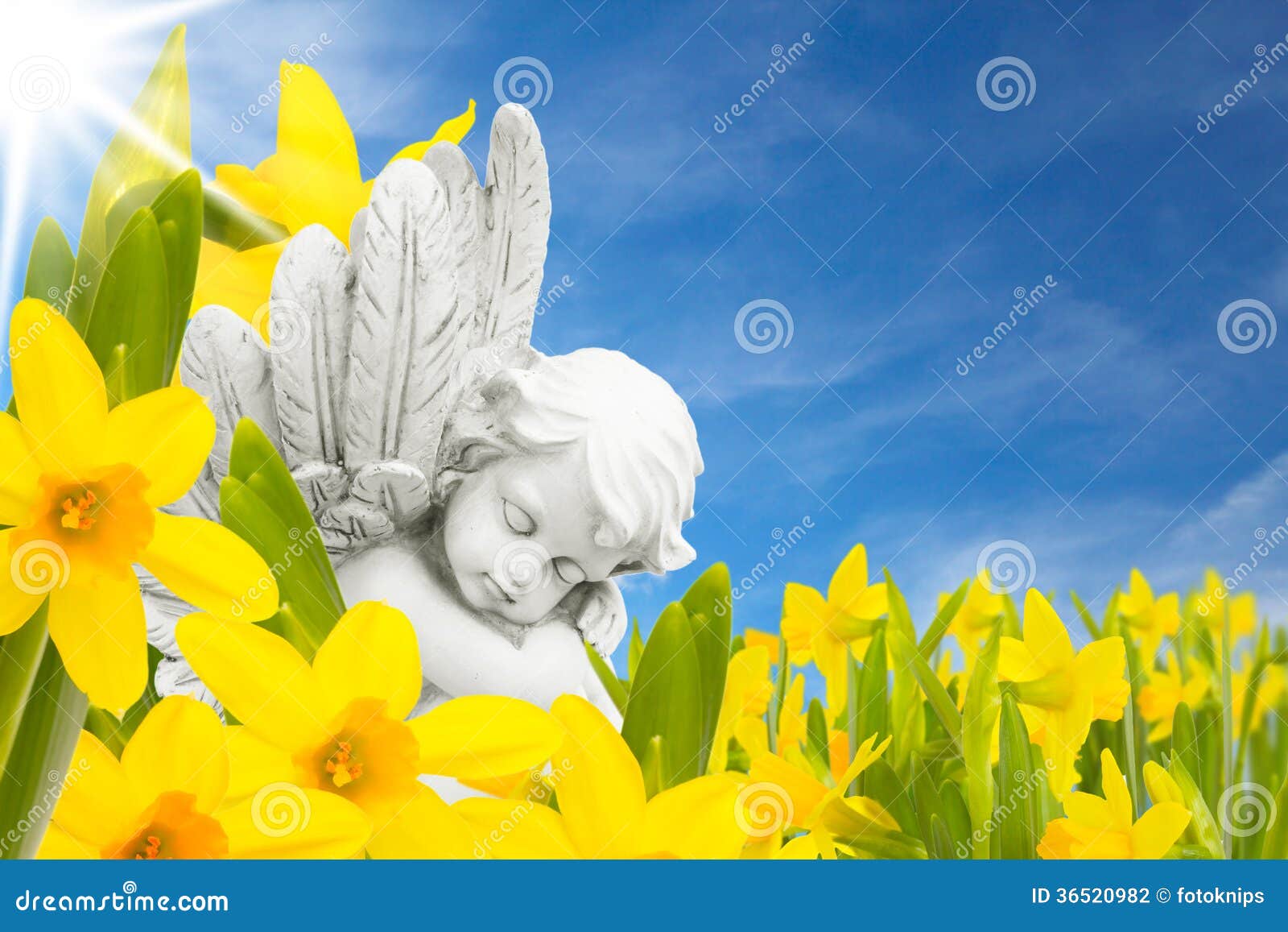 Angel in Spring stock photo. Image of death, blue, resurrection - 36520982