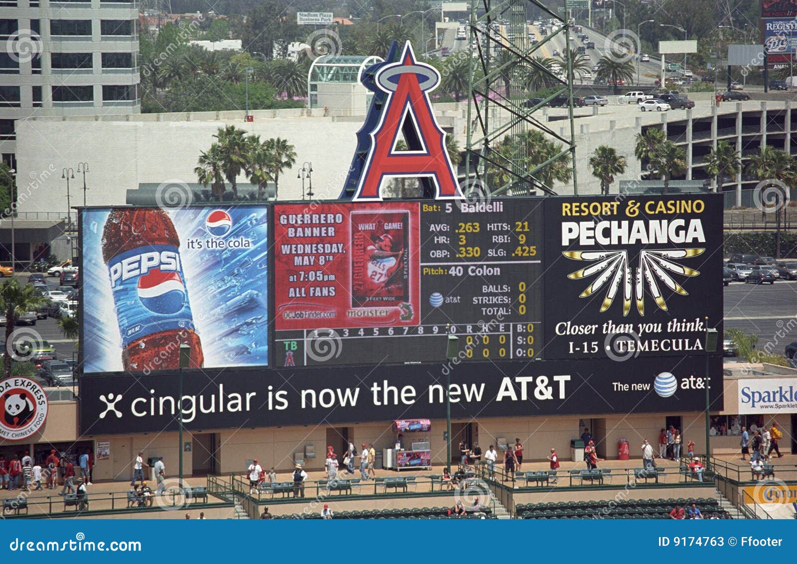 Angel Stadium of Anaheim Scoreboard Editorial Stock Photo - Image of ...