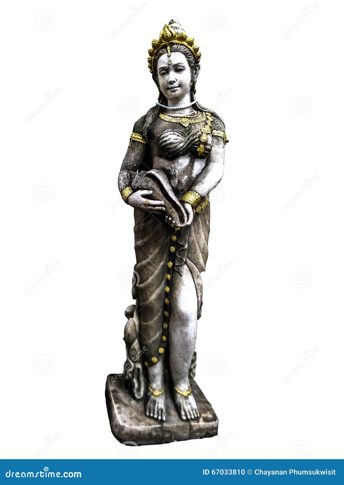 Angel Standing and Big Shell Stock Photo - Image of garden, meditation ...