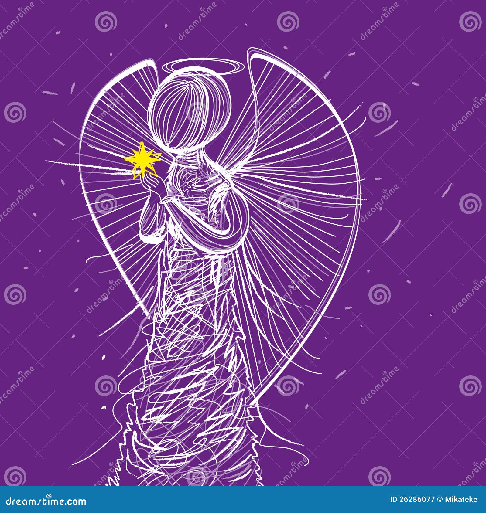 Angel-star-decoration stock vector. Illustration of abstract - 26286077