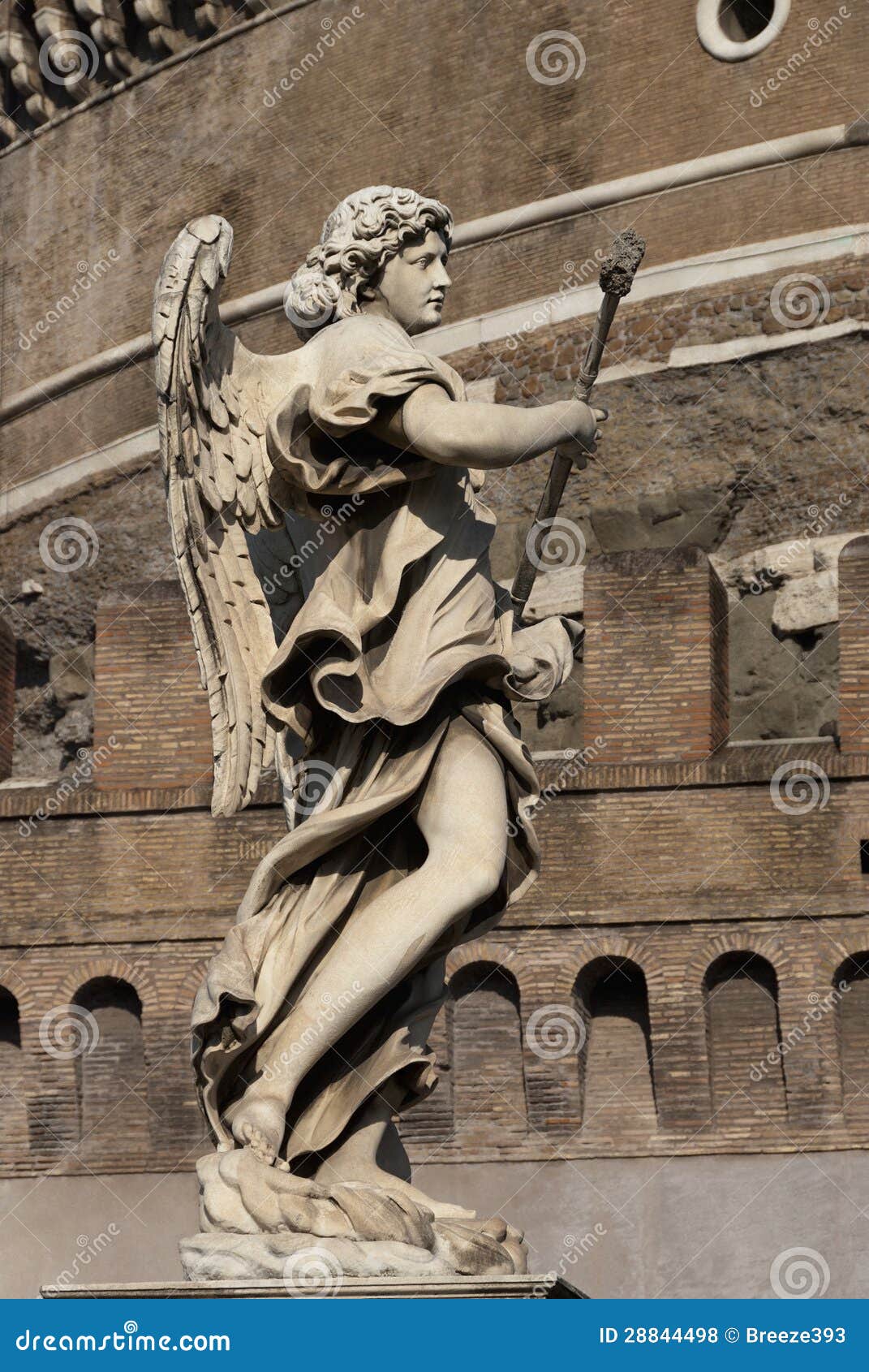 Angel Statue and Castle in Rome, Italy Stock Photo - Image of rome ...