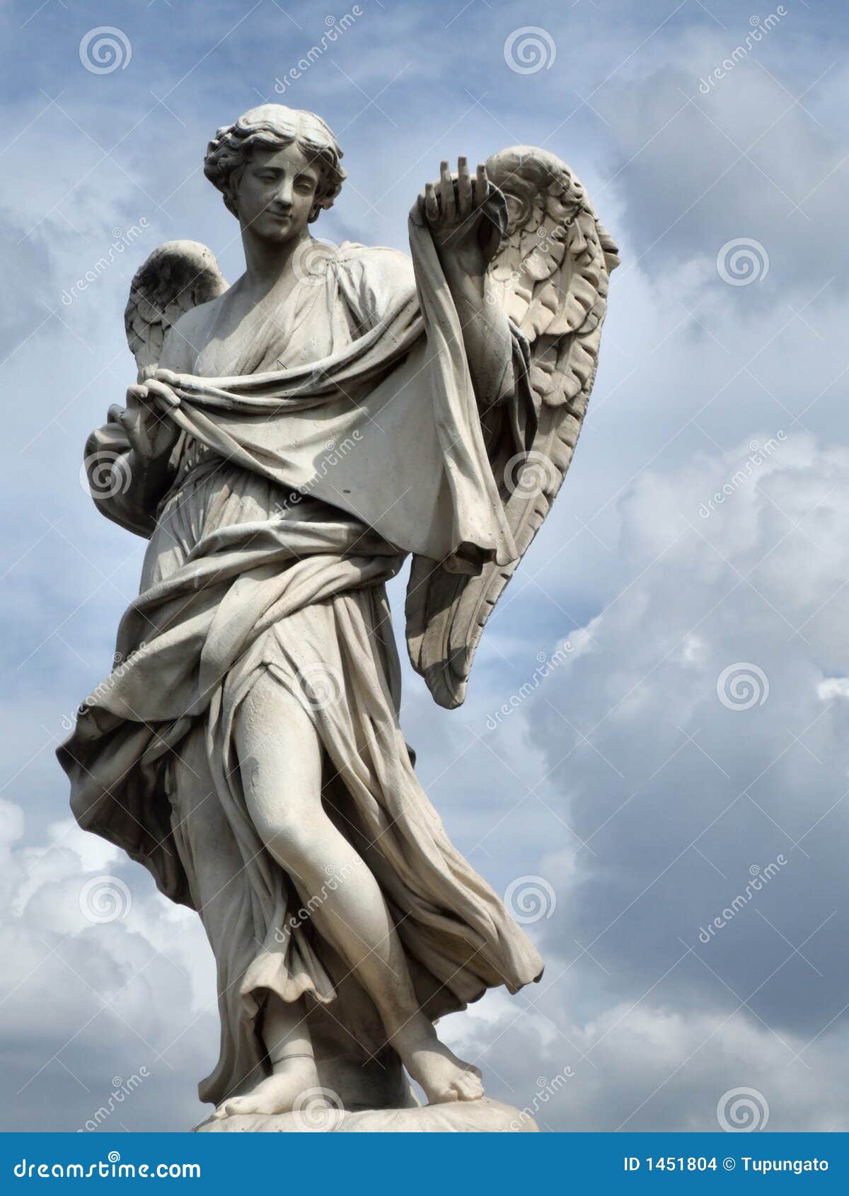 Angel Statue in Rome, Italy Stock Photo - Image of icon, statue: 1451804