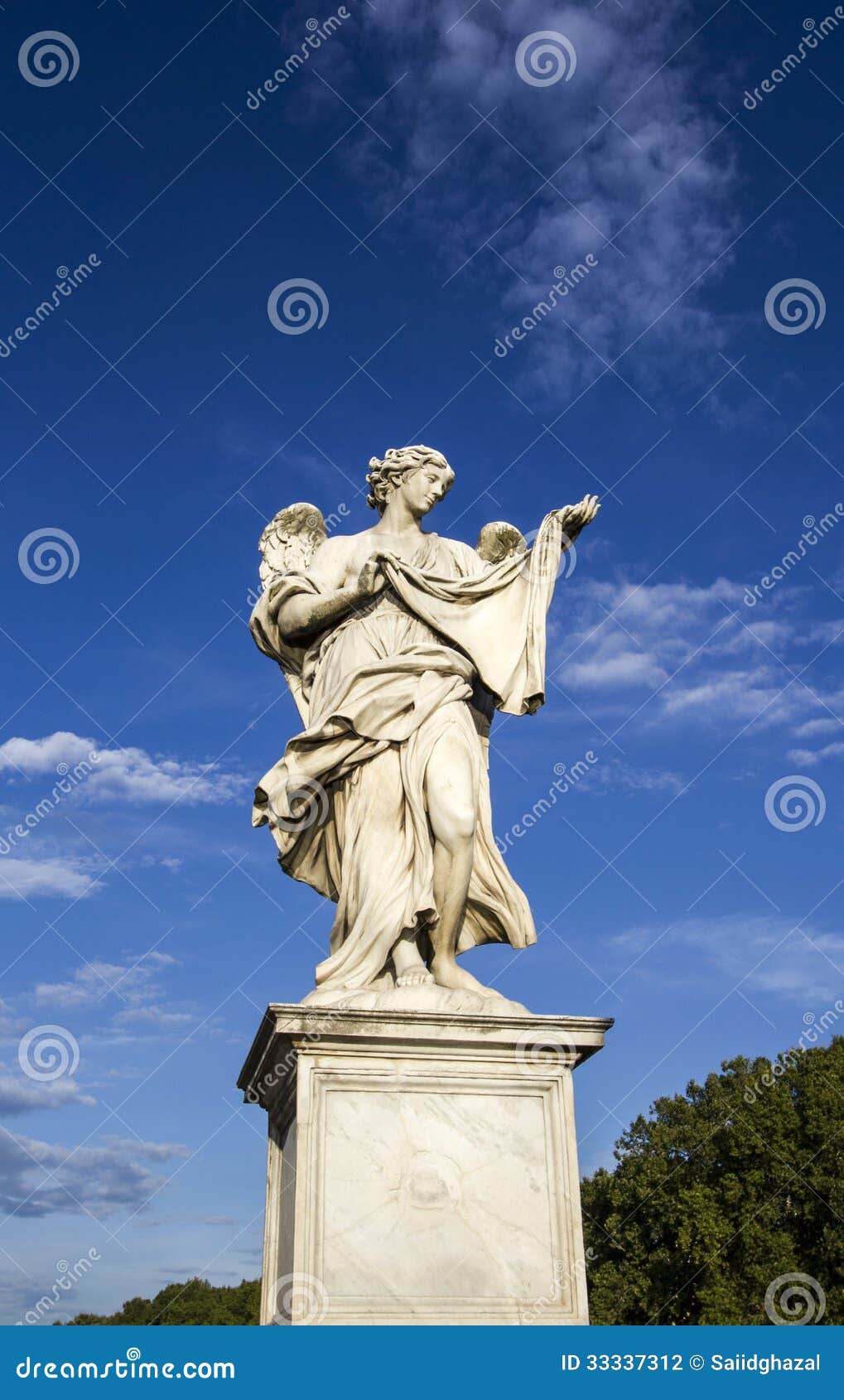 Art Angel Statue in Rome Italy Stock Photo - Image of beautiful ...