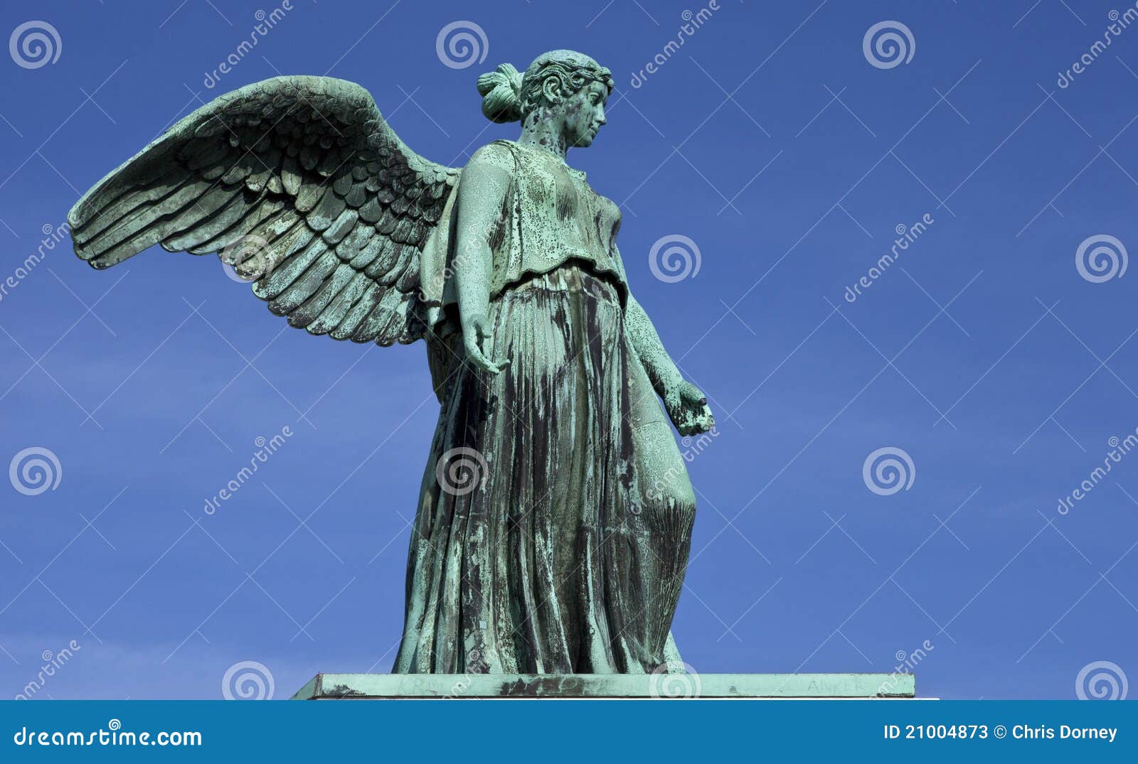 Angel Statue on the World War 1 Maritime Monument Stock Image - Image ...