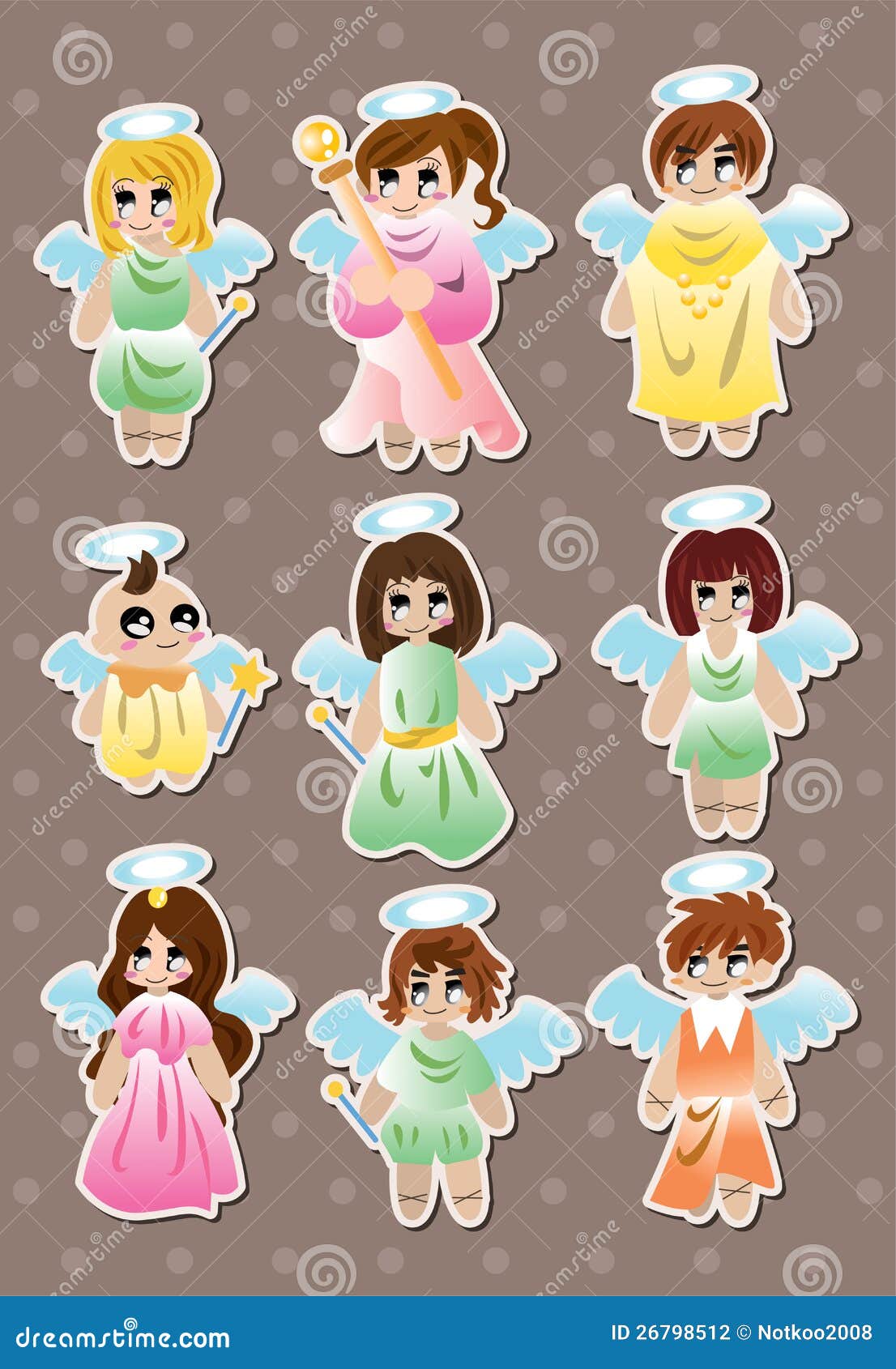 Angel stickers stock vector. Illustration of aperture - 26798512