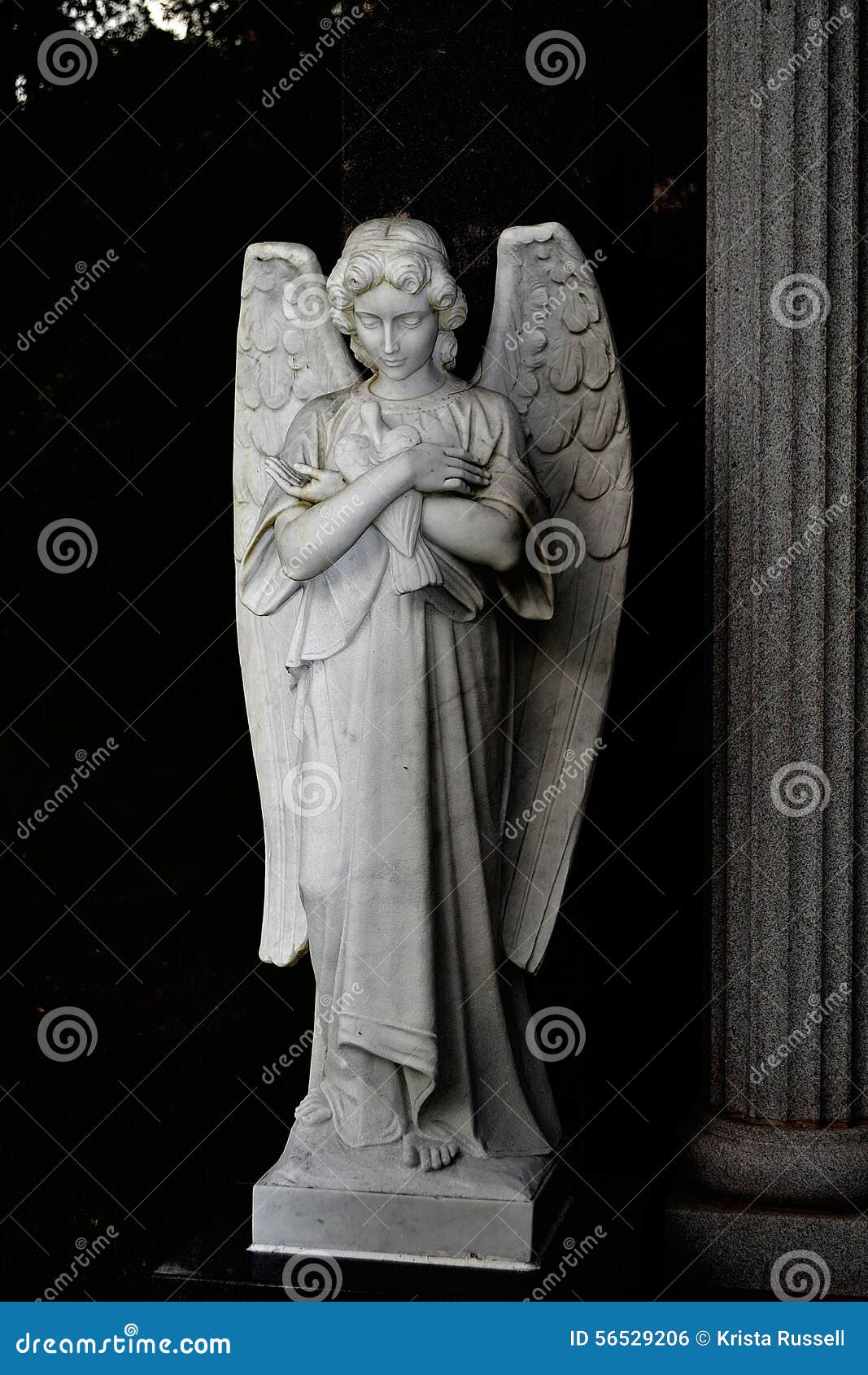 Angel stone statue. stock photo. Image of catholic, statue - 56529206