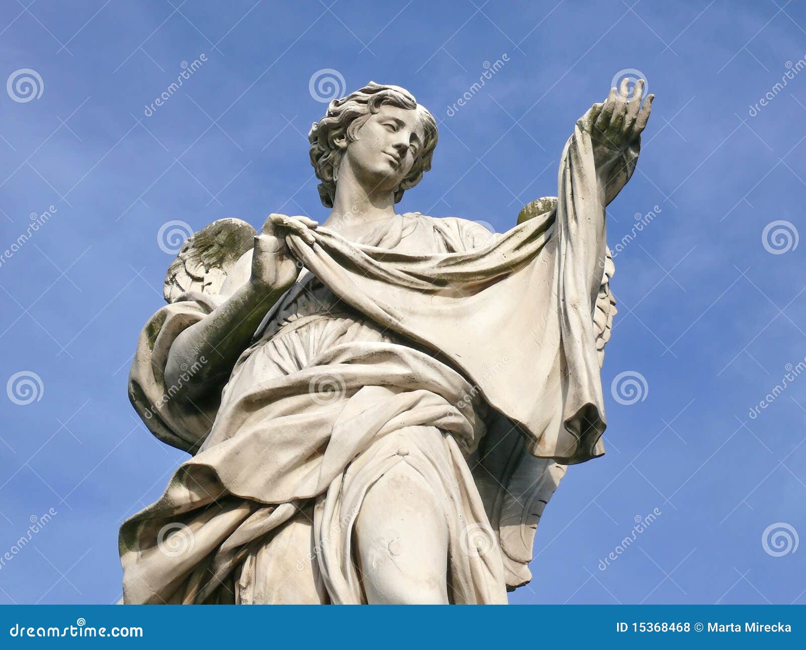 Angel with Sudarium. Michaelangelo Bridge. Rome Stock Photo - Image of ...