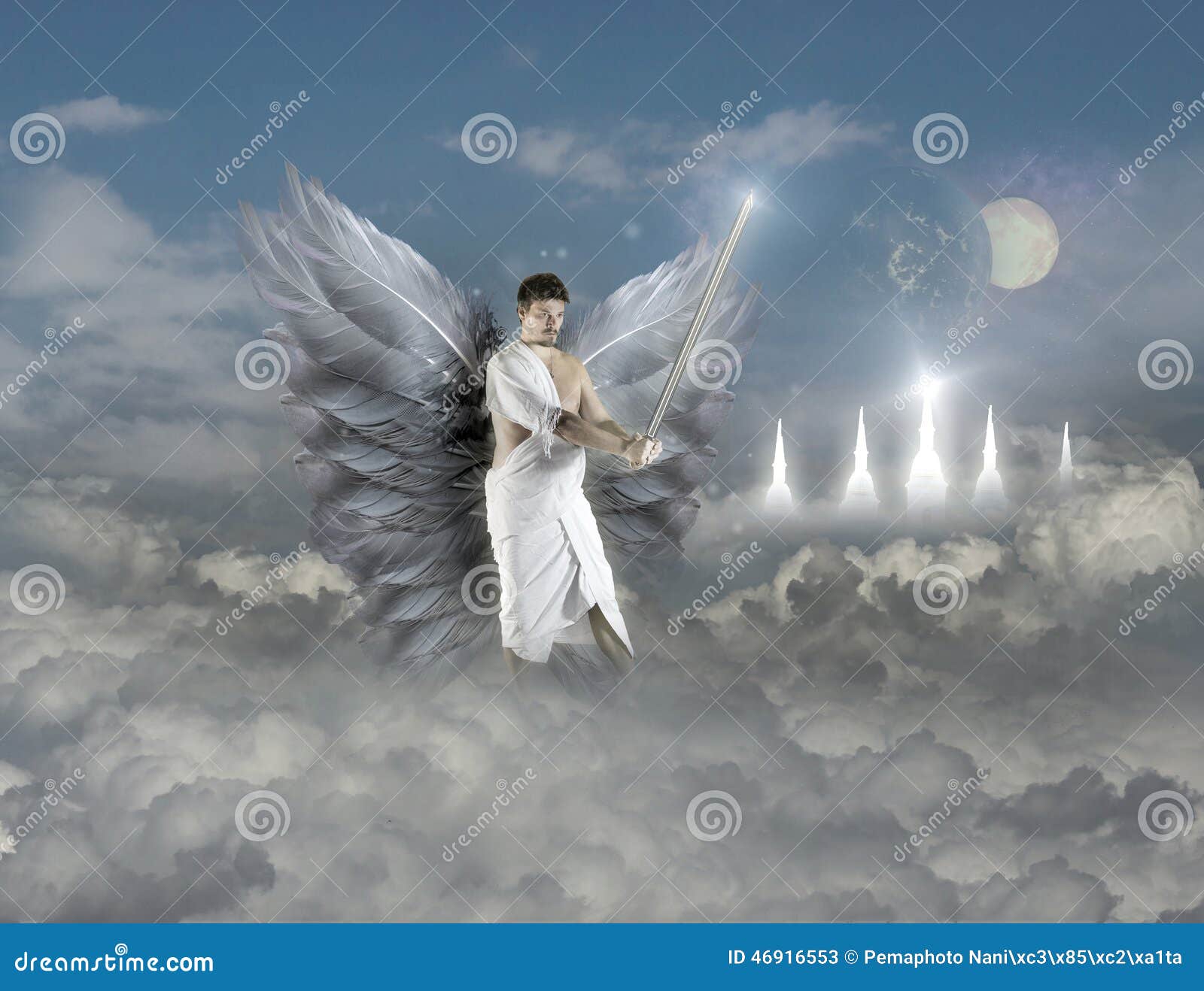 Female Guardian Angel With Sword