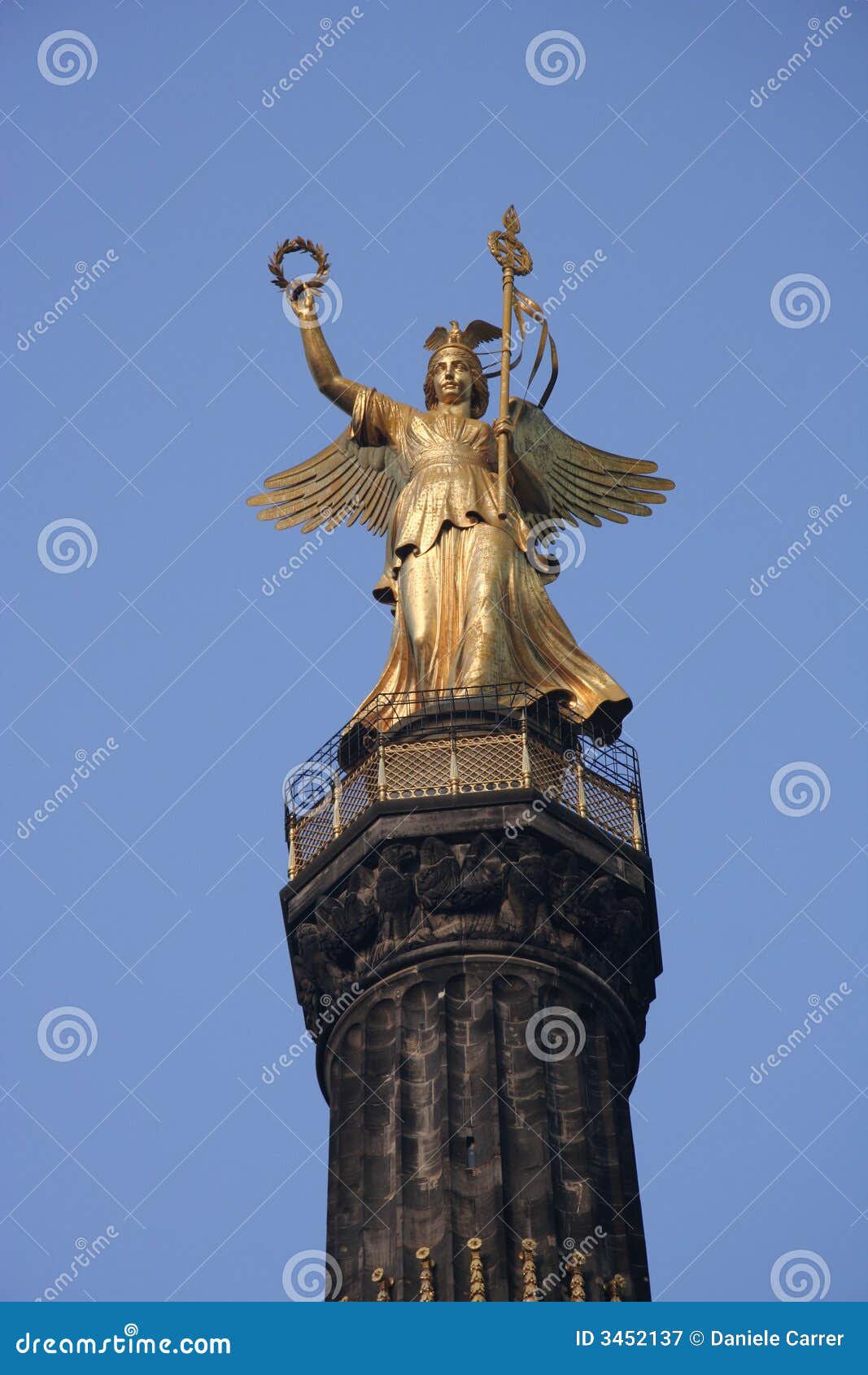 The Angel symbol of Berlin stock image. Image of golden - 3452137
