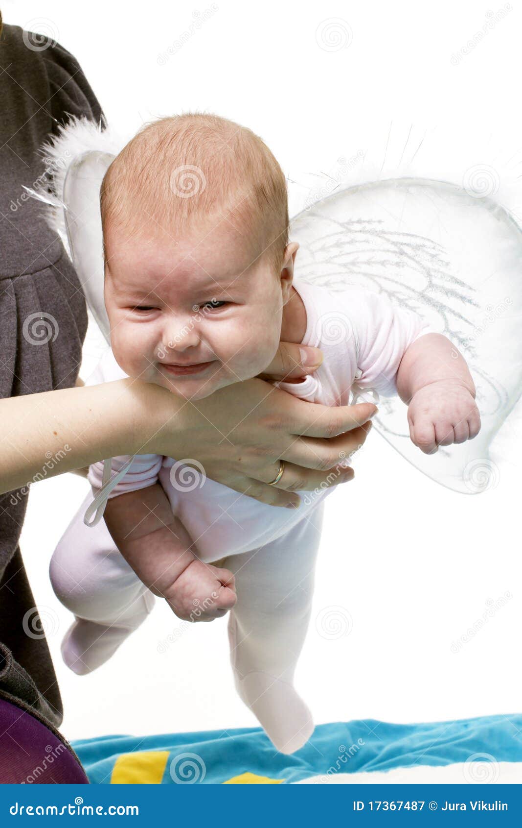 Angel teaches to fly stock image. Image of adorable, eyes - 17367487