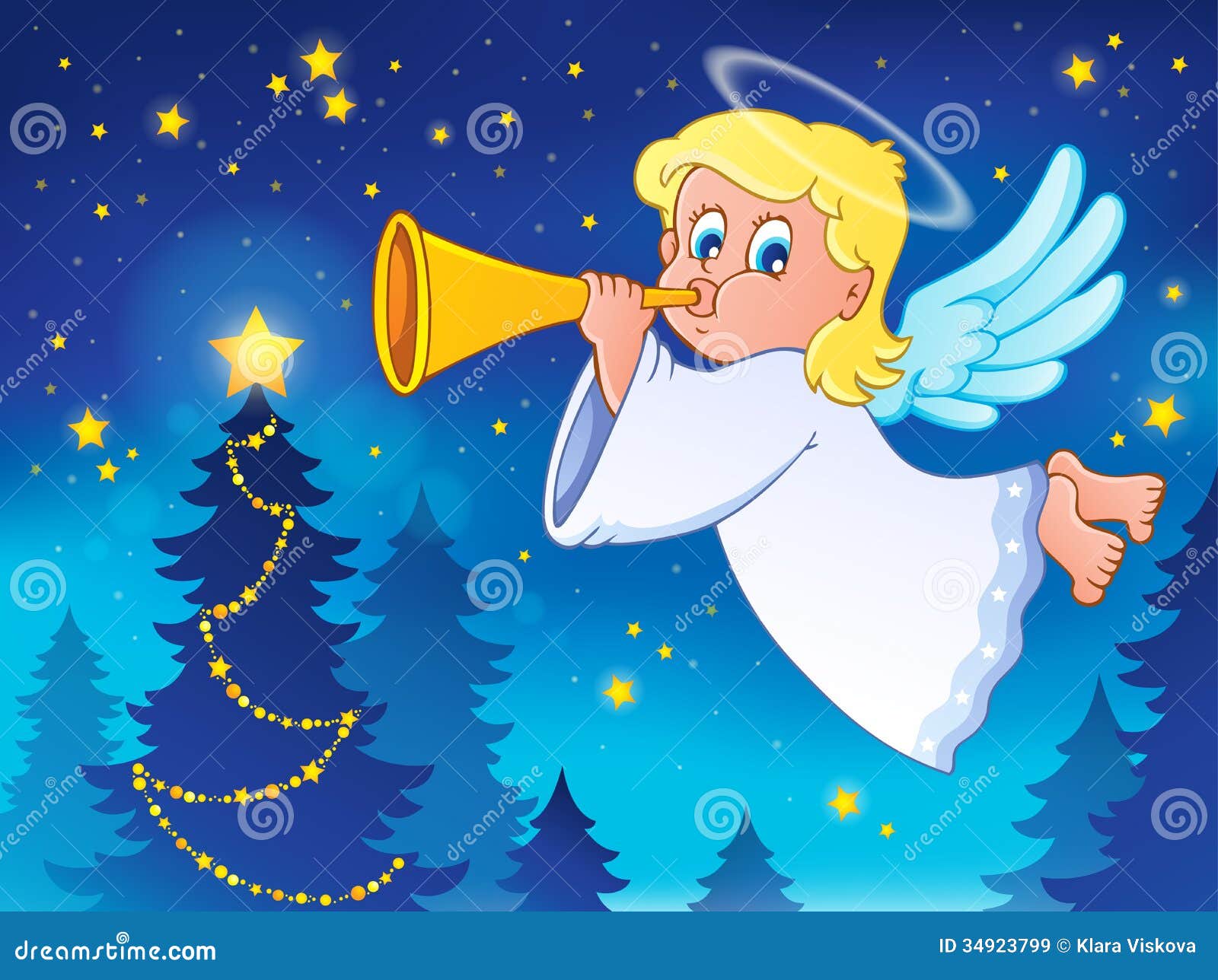 Angel theme image 4 stock vector. Illustration of musical - 34923799