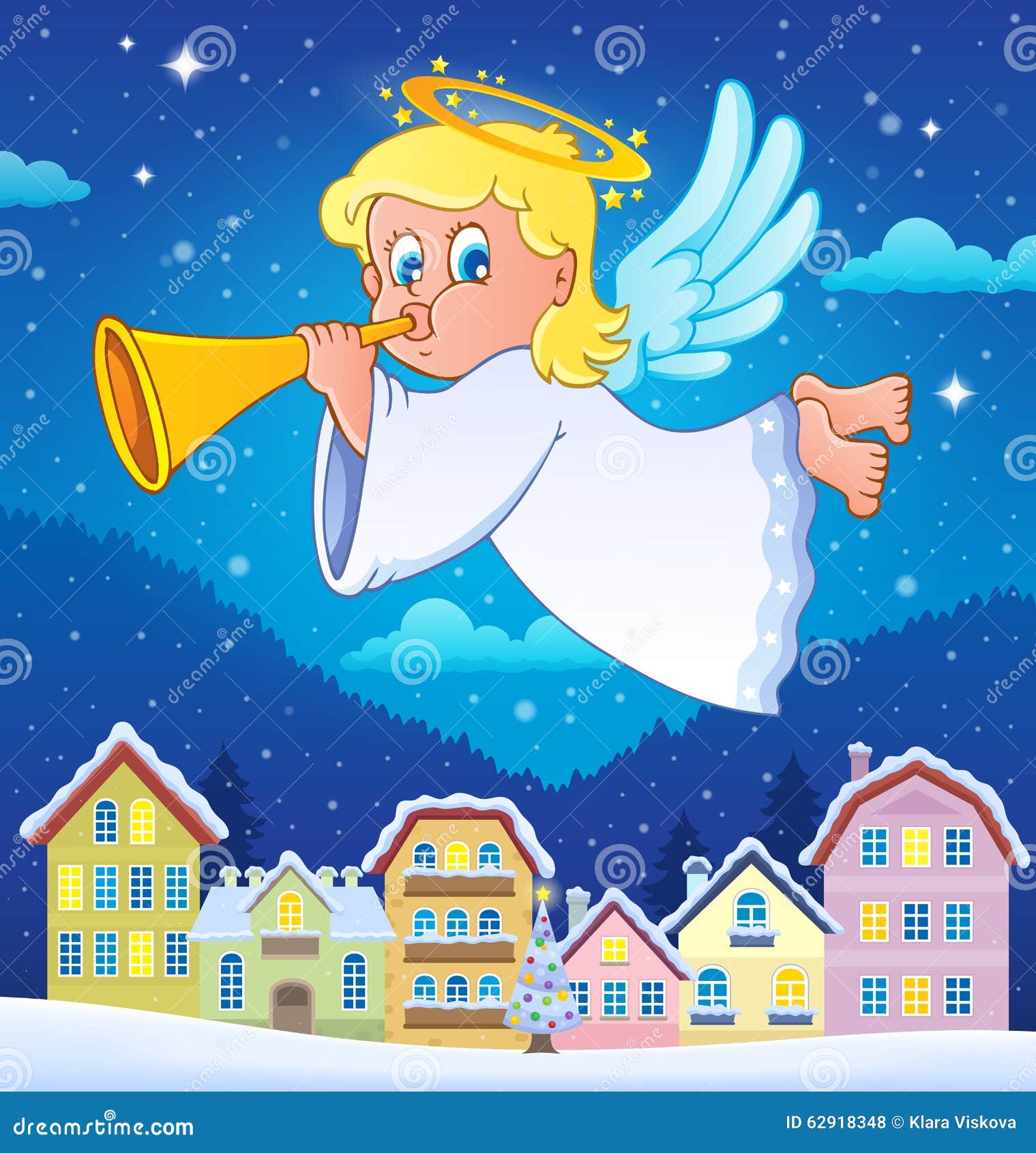 Angel theme image 6 stock vector. Illustration of play - 62918348