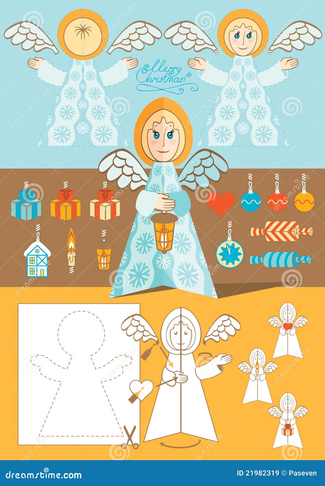 Angel toy stock vector. Illustration of design, lantern - 21982319