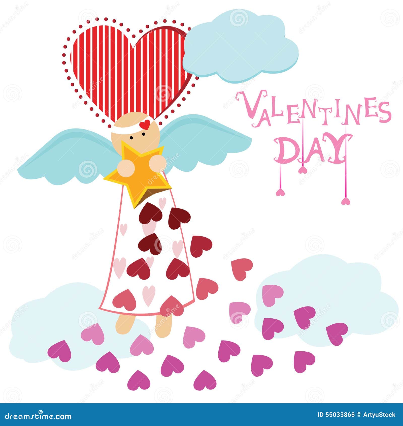 Angel valentine stock vector. Illustration of christening - 55033868