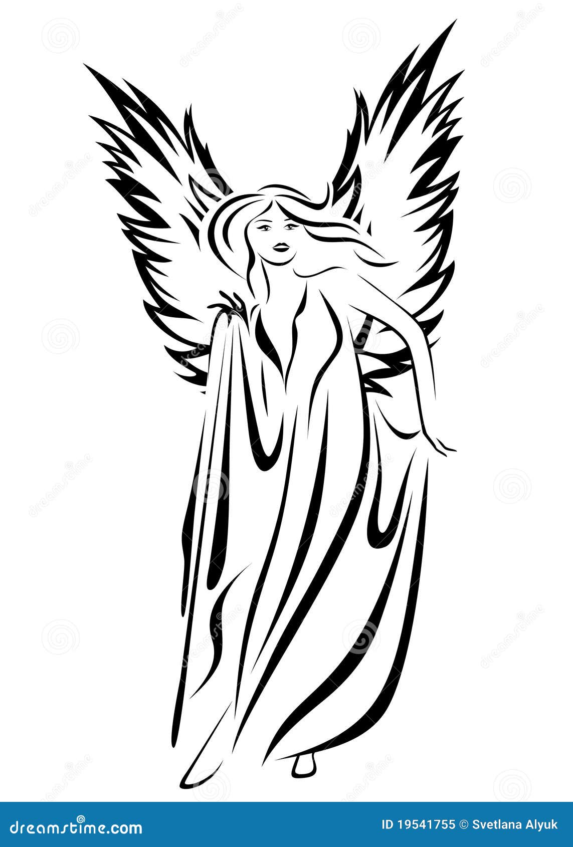 Angel vector stock vector. Illustration of christian - 19541755
