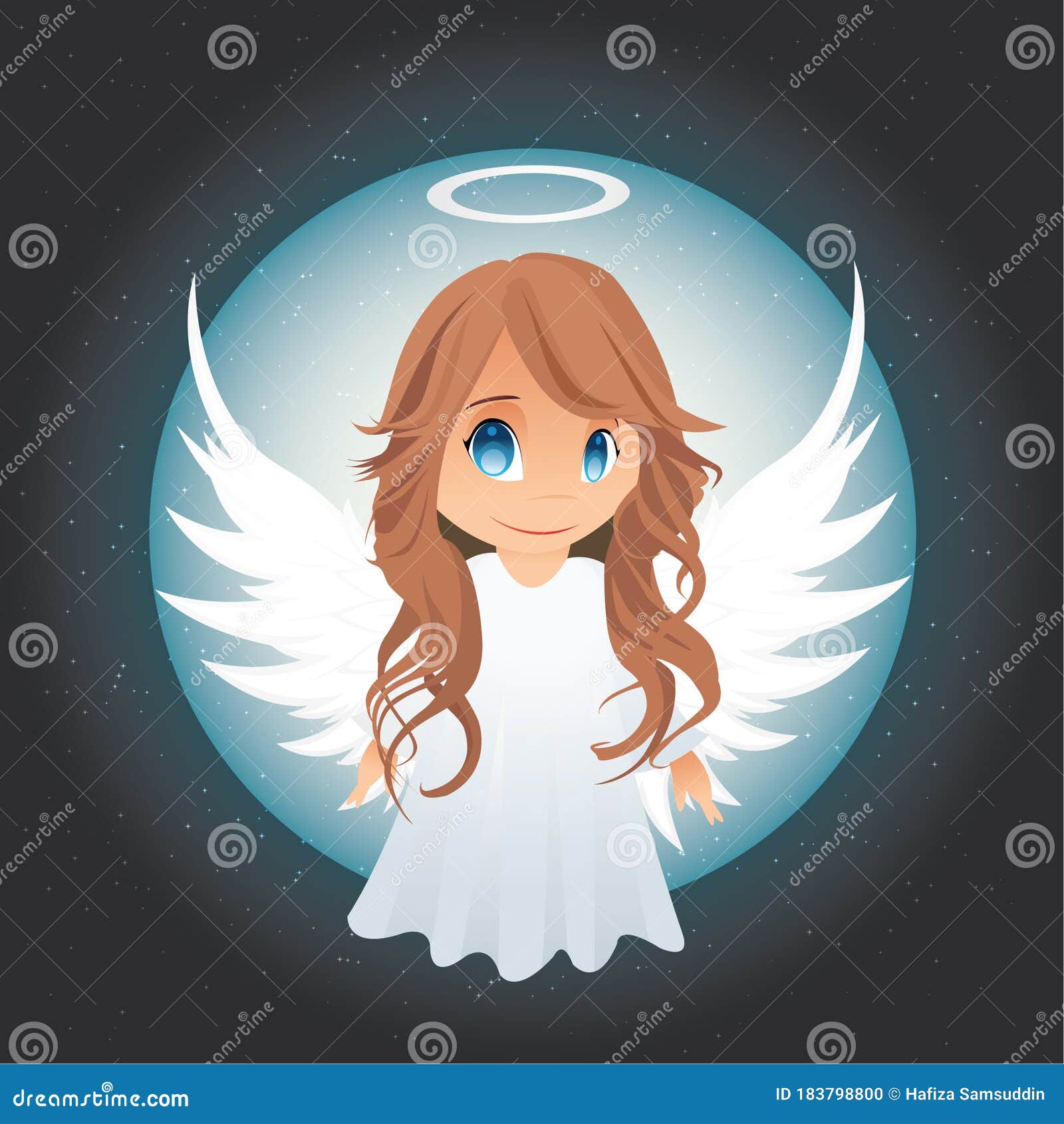 Angel. Vector Illustration Decorative Background Design Stock ...