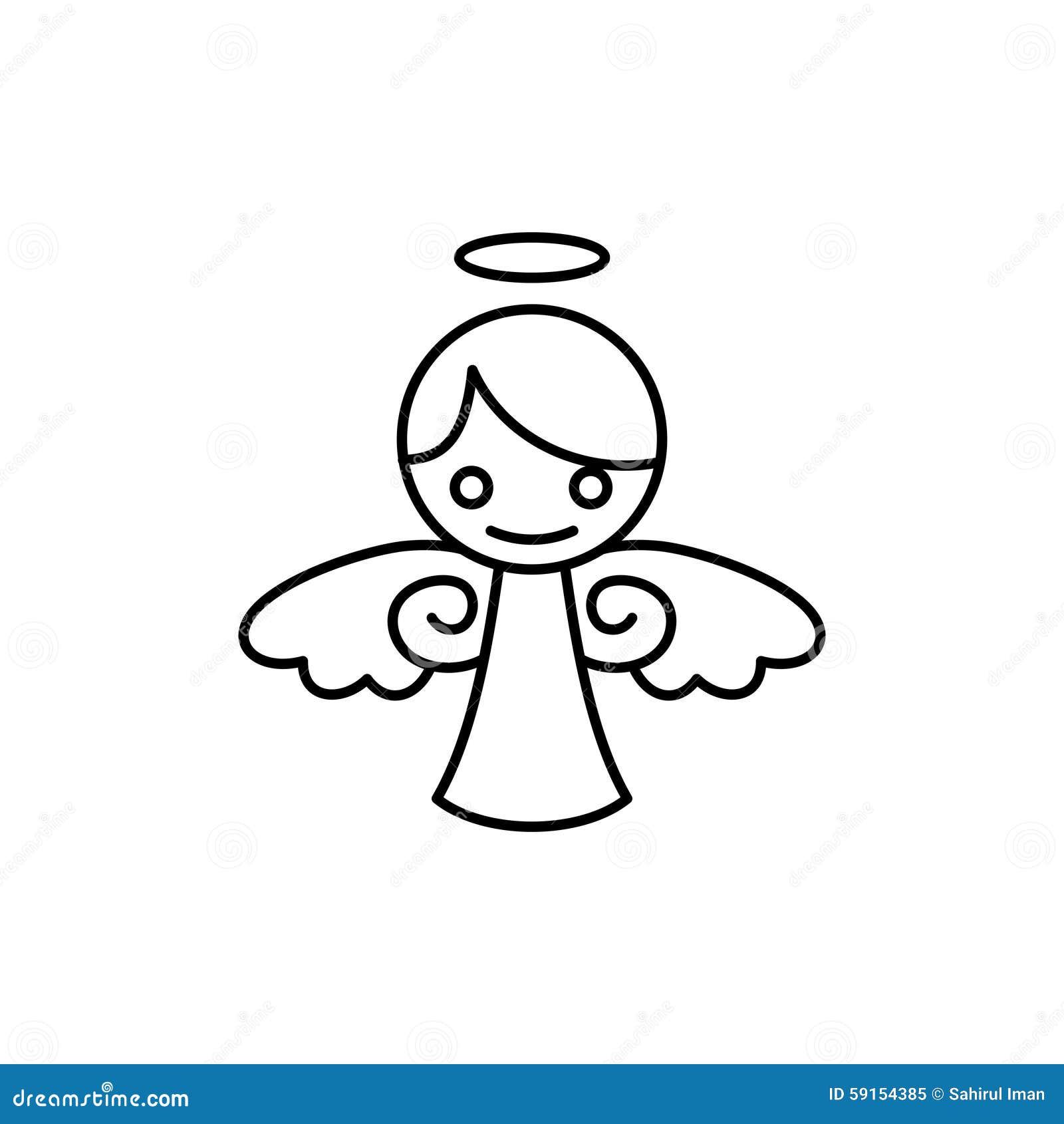 Angel Vector Template stock vector. Illustration of security - 59154385