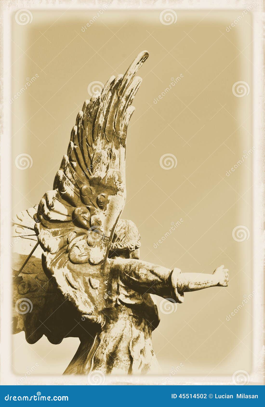 Angel stock photo. Image of sepia, retro, german, architectural - 45514502