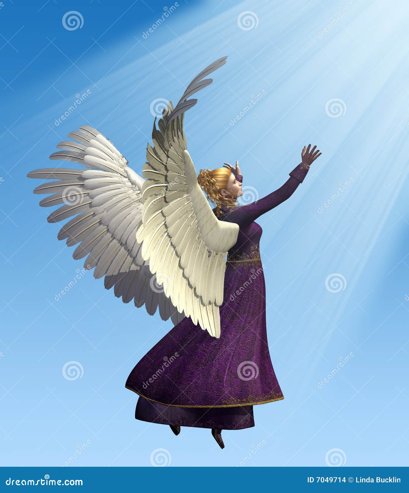 Angel in Violet stock illustration. Illustration of heavenly - 7049714