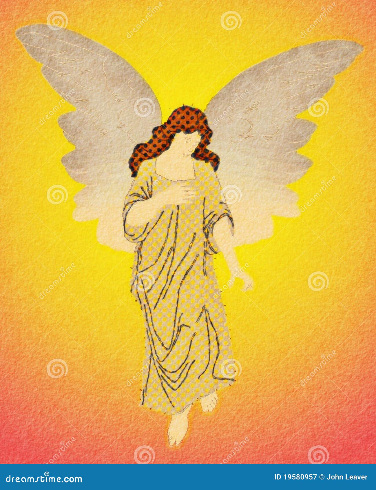 Angel watercolor stock illustration. Illustration of artwork - 19580957