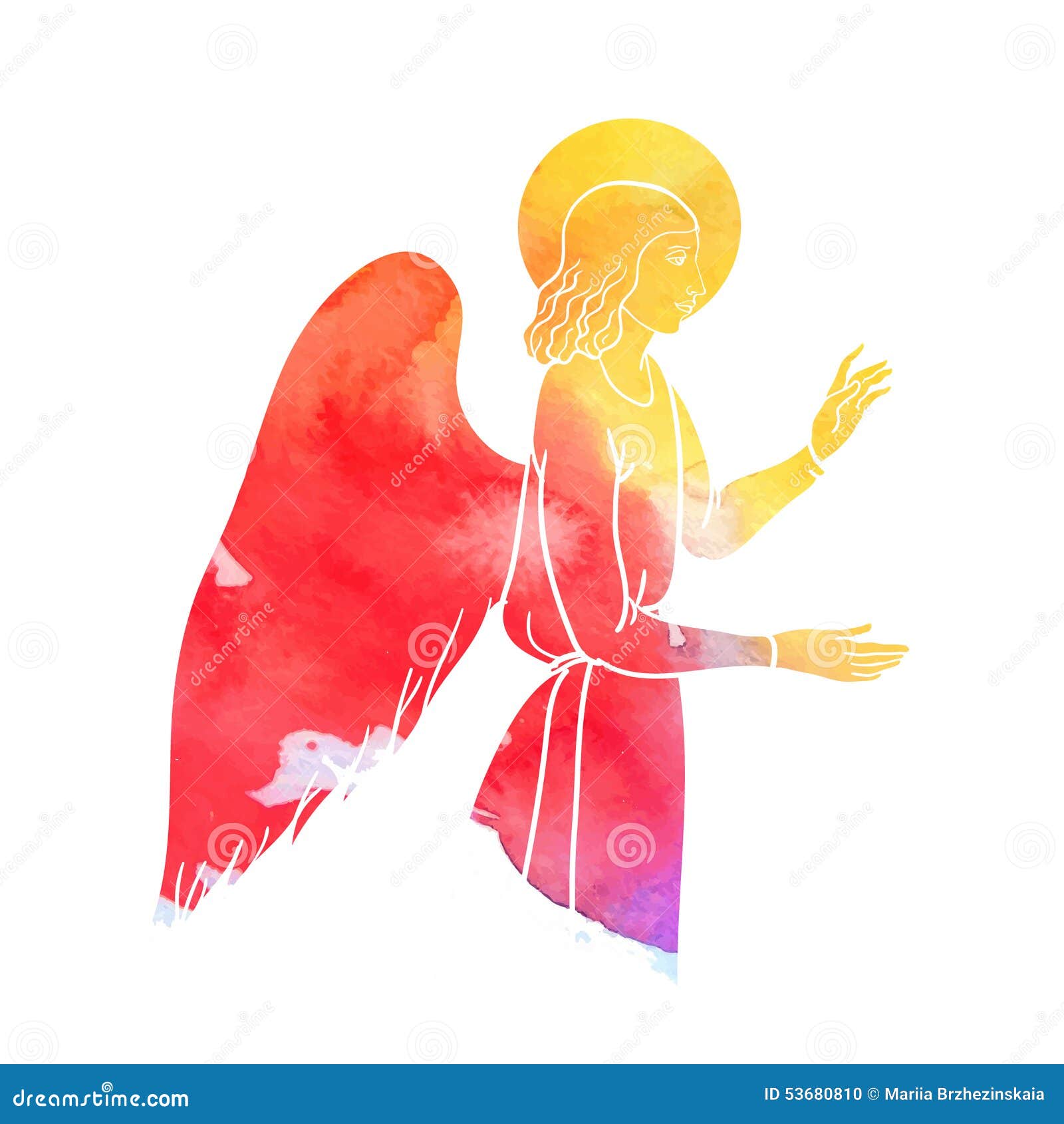 Annunciation. Angel Gabriel Announcement To Mary Of The Incarnation Of ...