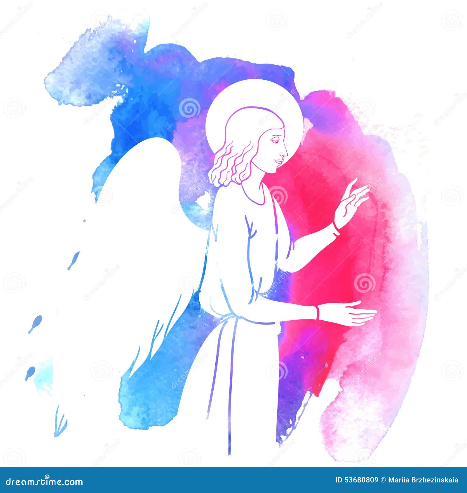 Annunciation. Angel Gabriel Announcement To Mary Of The Incarnation Of ...