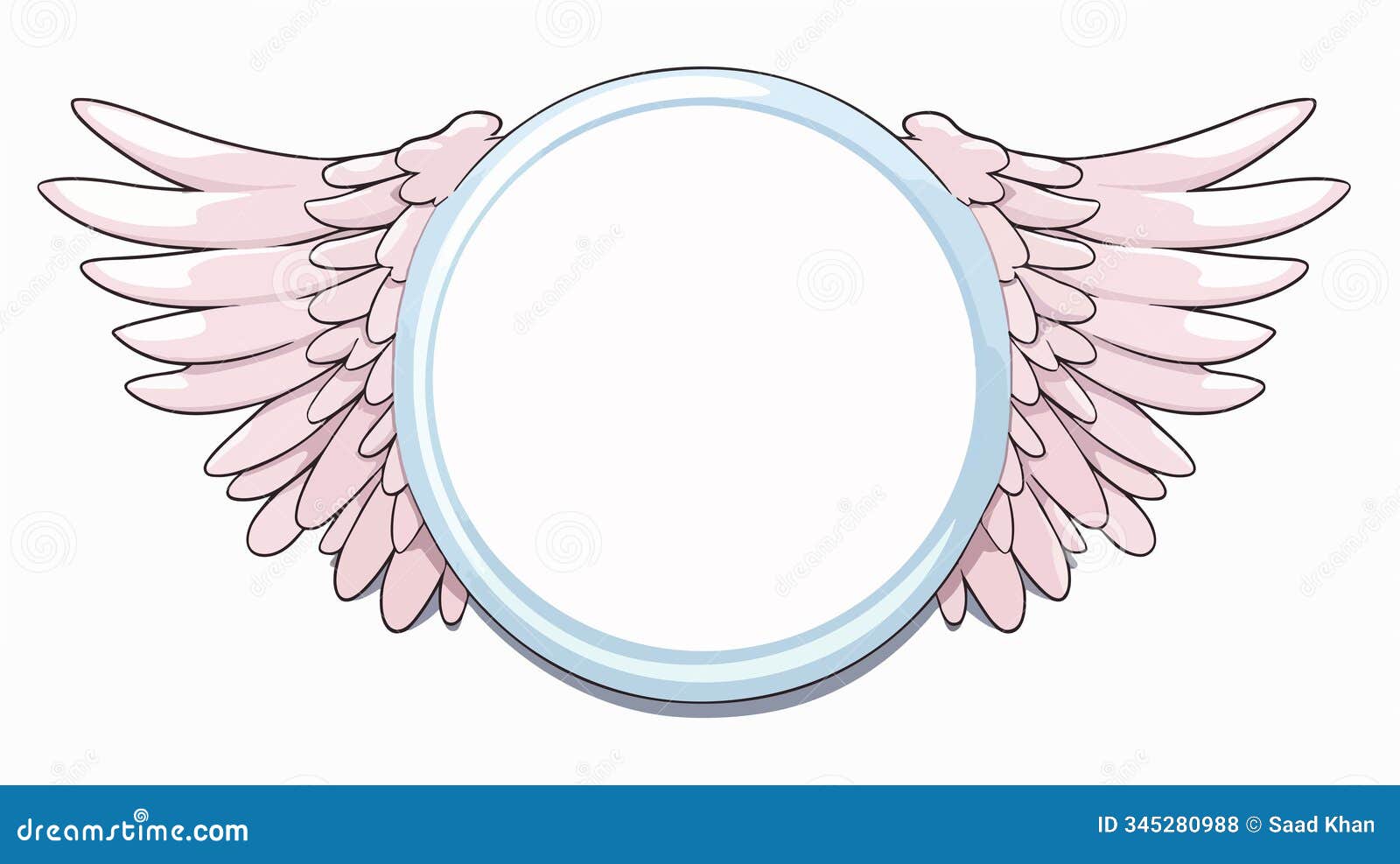 Angel Wing and Circle on it Stock Vector - Illustration of heavenly ...