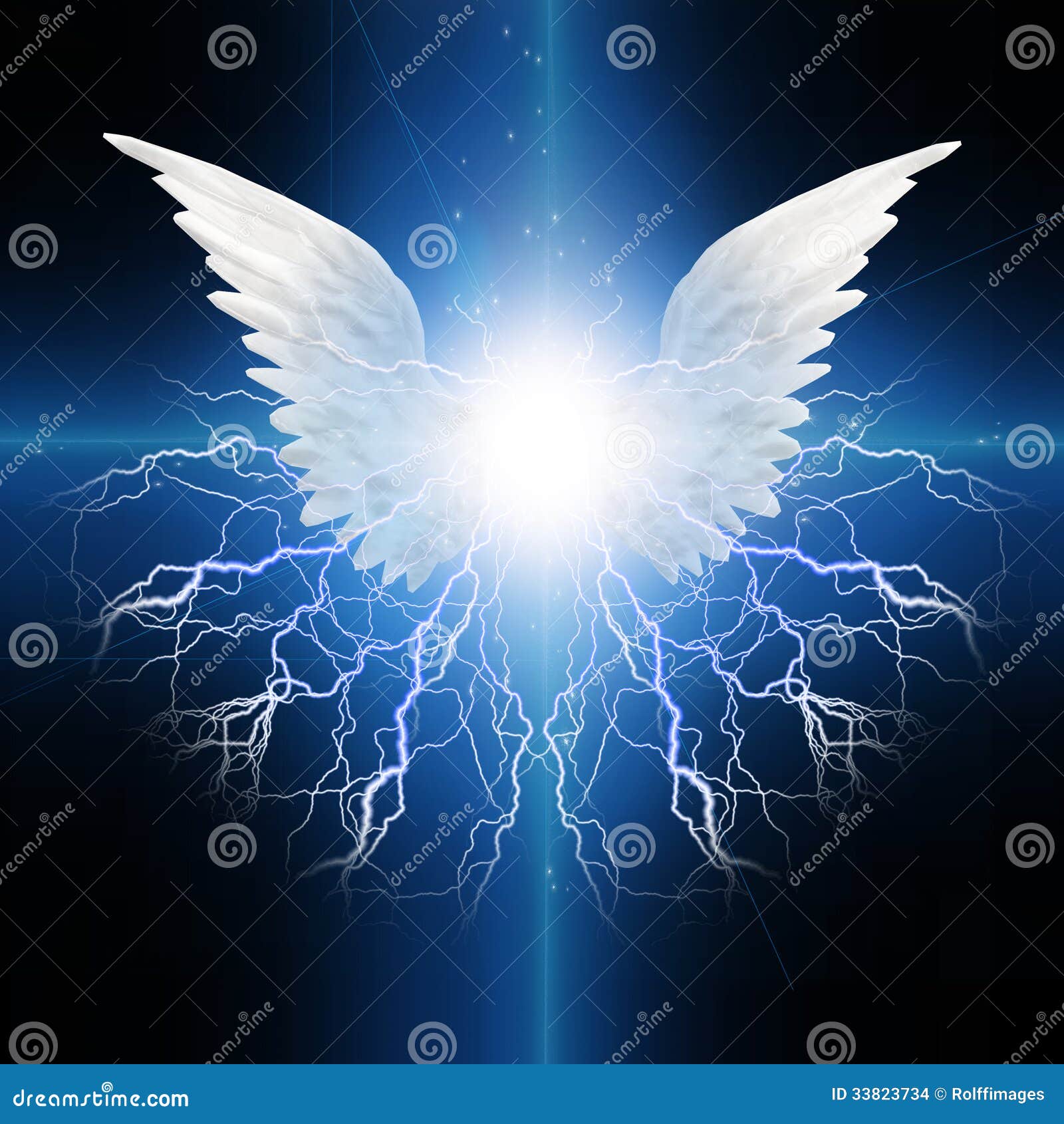 Celestial Angel Entity Radiating In Abstract Mystical Space Stock Photo ...