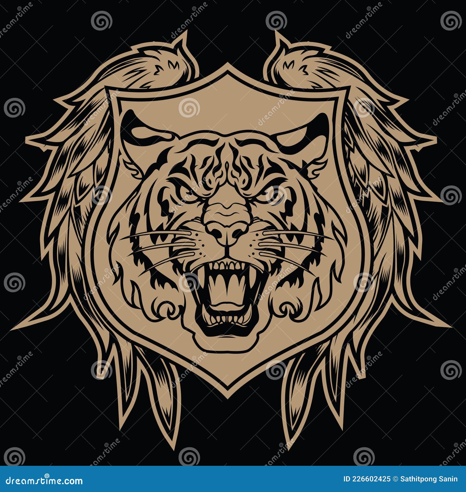 Vector Tiger Head Wings Logo Wing Brand and Logotype Wing Bird Winged ...