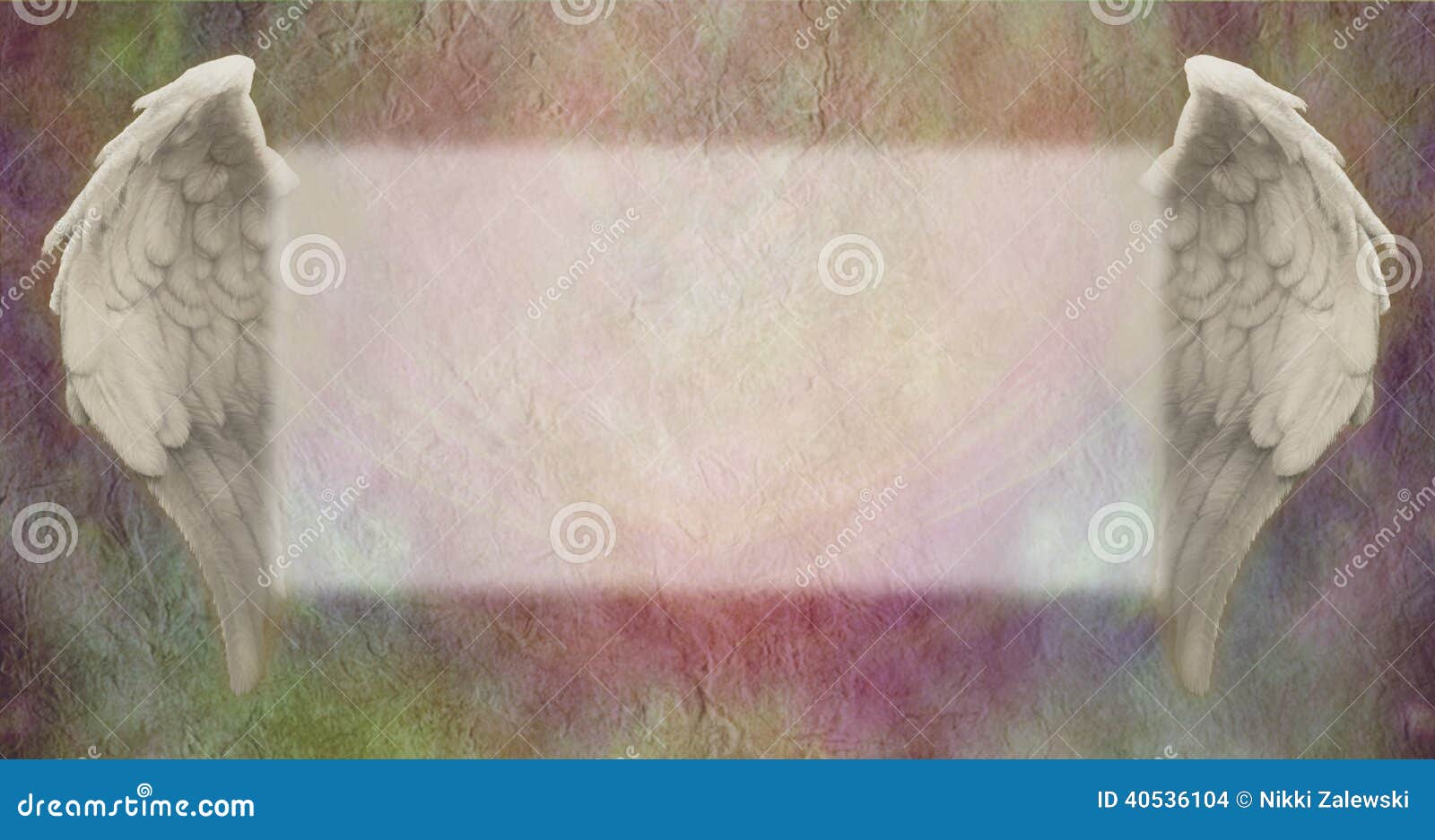 Heart With Angel Wings And Banner