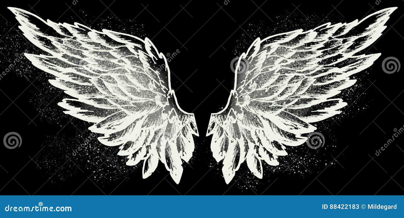 Angel Wing Pencil Drawing