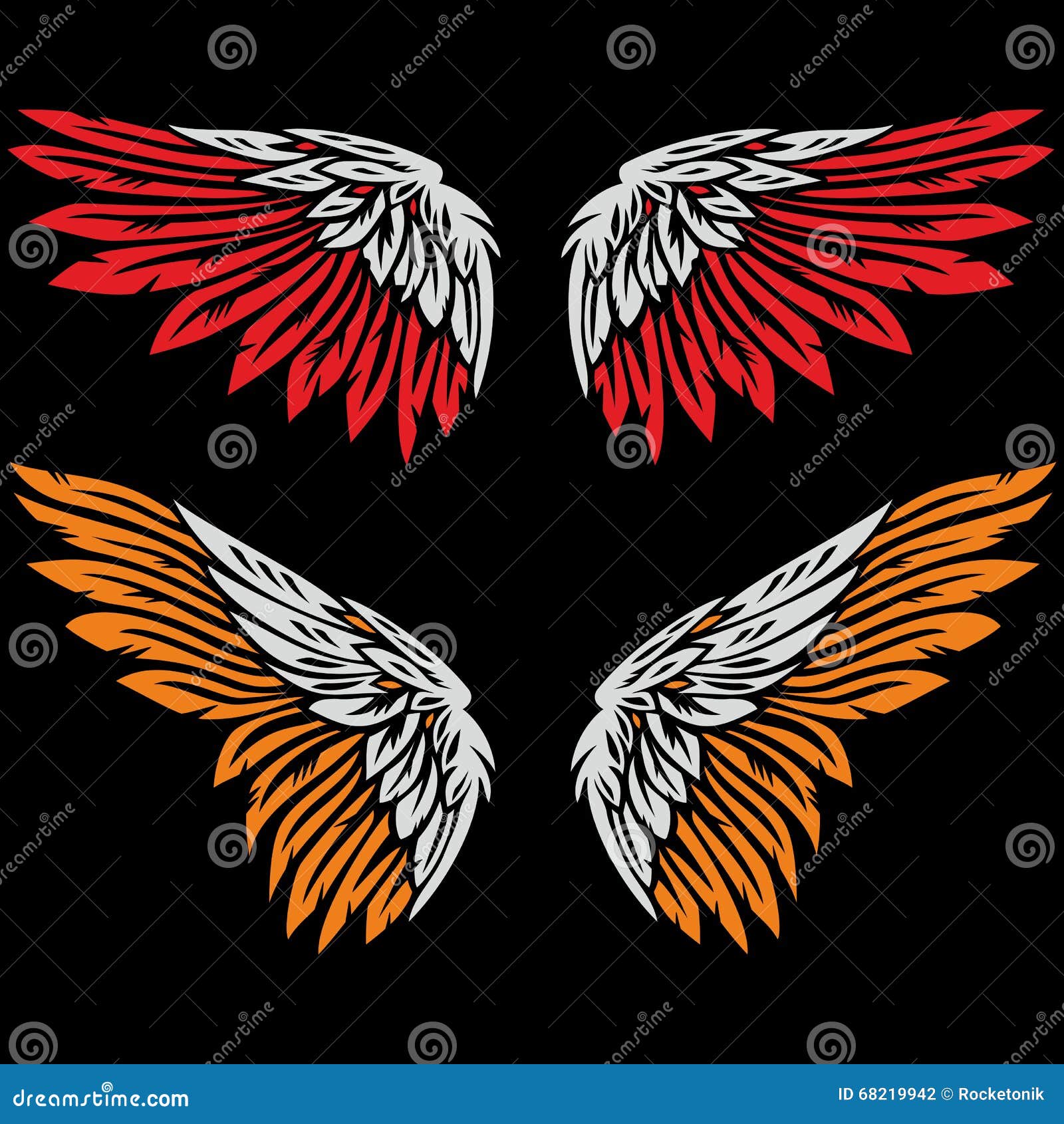 Angel Wings Drawing Illustration Stock Vector - Illustration of angel ...