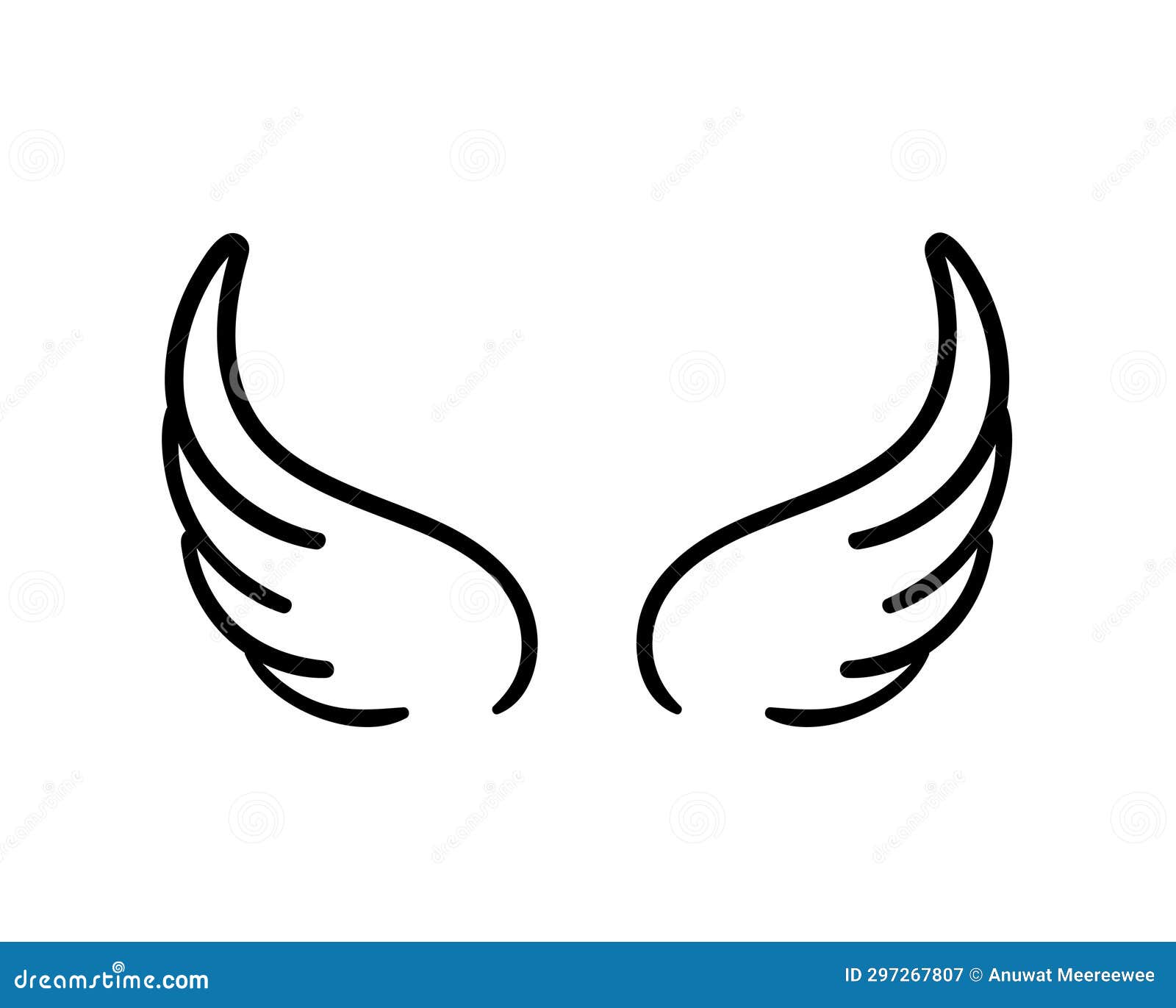 Angel Wings in Heaven Hawk Feather Wing Pattern Stock Vector ...