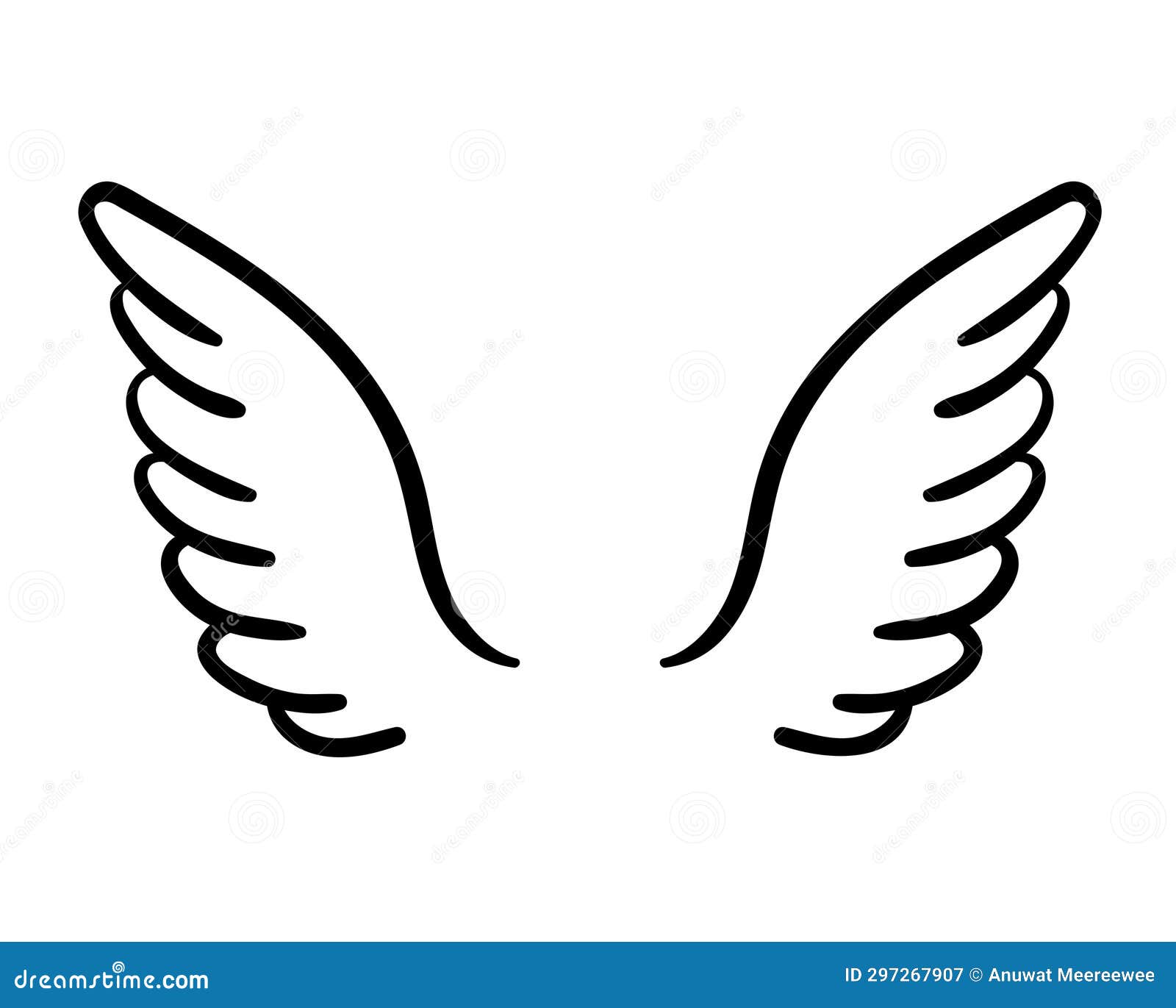 Angel Wings in Heaven Hawk Feather Wing Pattern Stock Vector ...