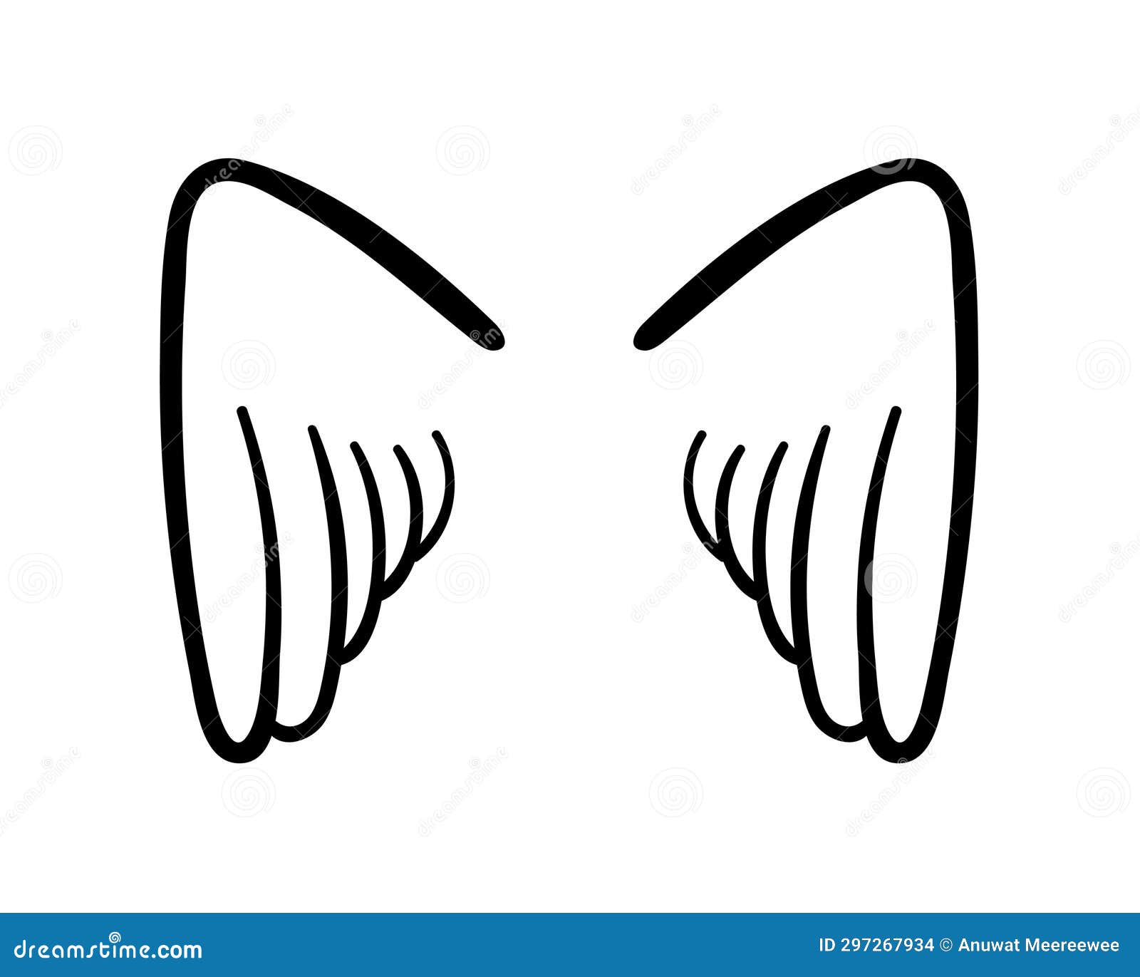 Angel Wings in Heaven Hawk Feather Wing Pattern Stock Illustration ...