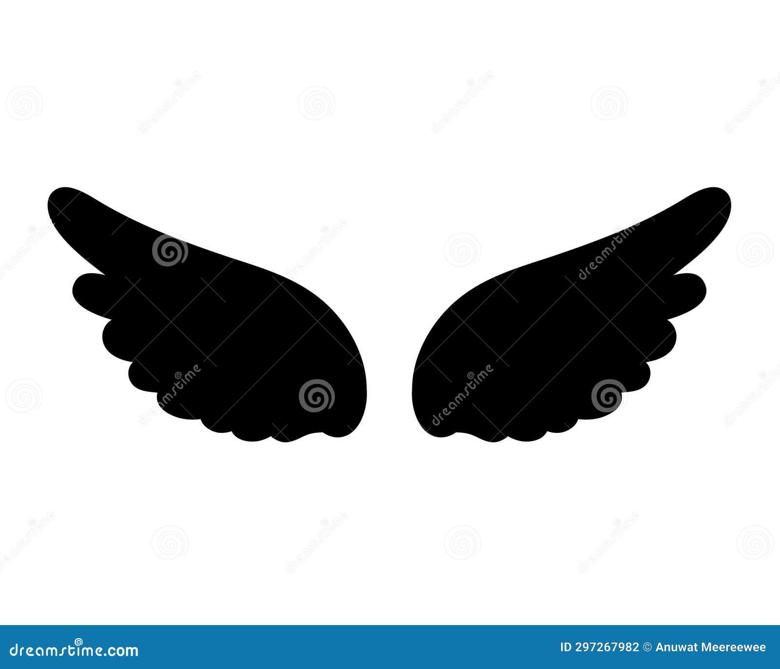Angel Wings in Heaven Hawk Feather Wing Pattern Stock Illustration ...