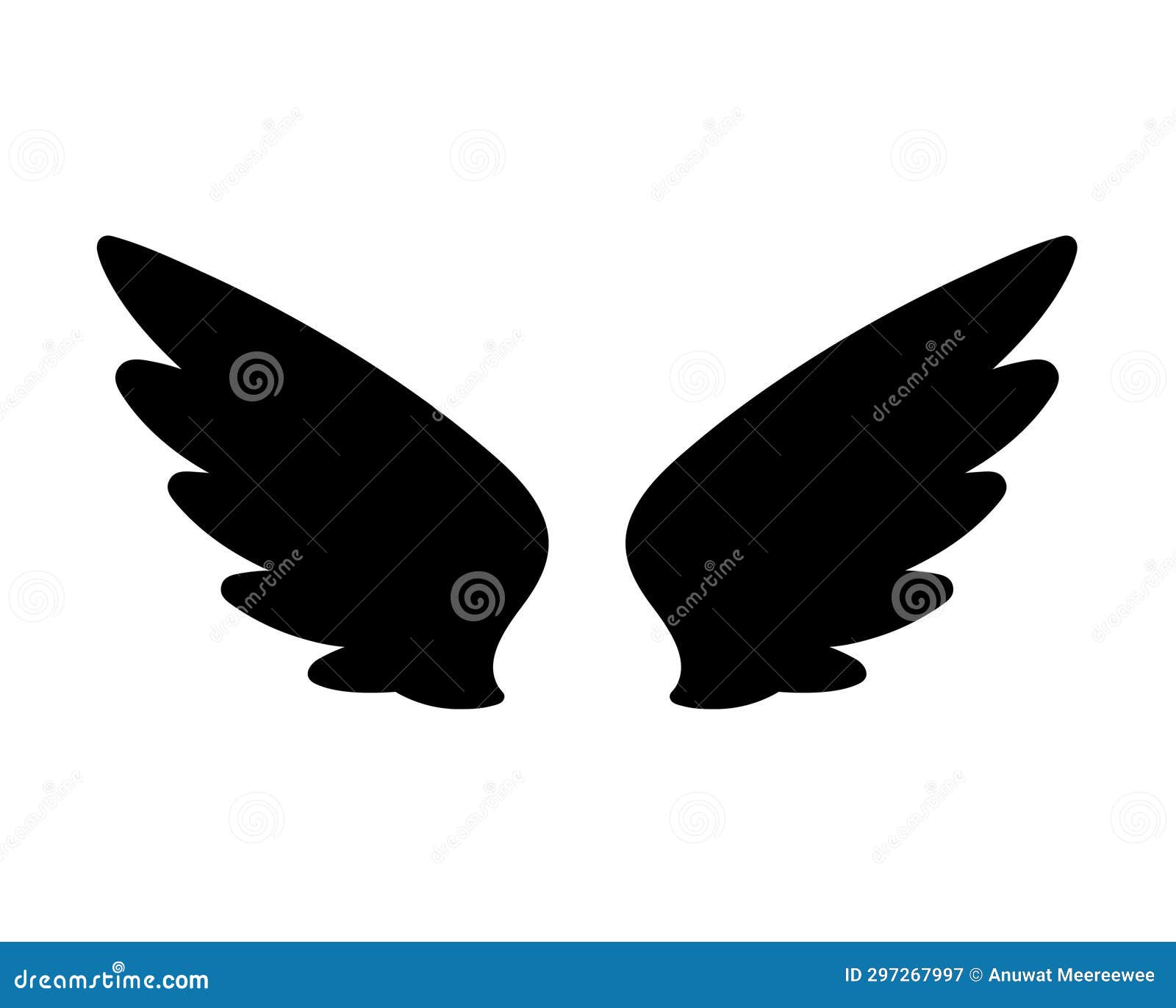 Angel Wings in Heaven Hawk Feather Wing Pattern Stock Vector ...