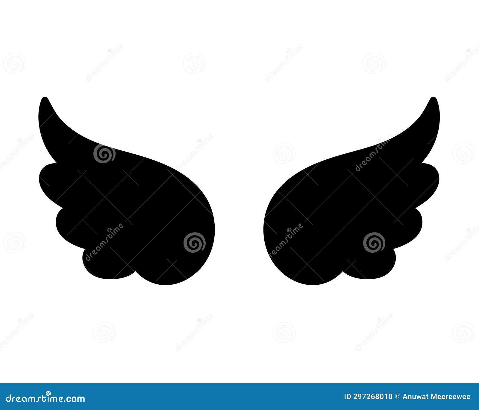 Angel Wings in Heaven Hawk Feather Wing Pattern Stock Illustration ...