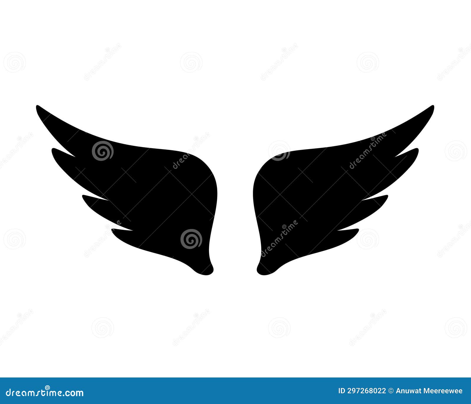 Angel Wings in Heaven Hawk Feather Wing Pattern Stock Illustration ...