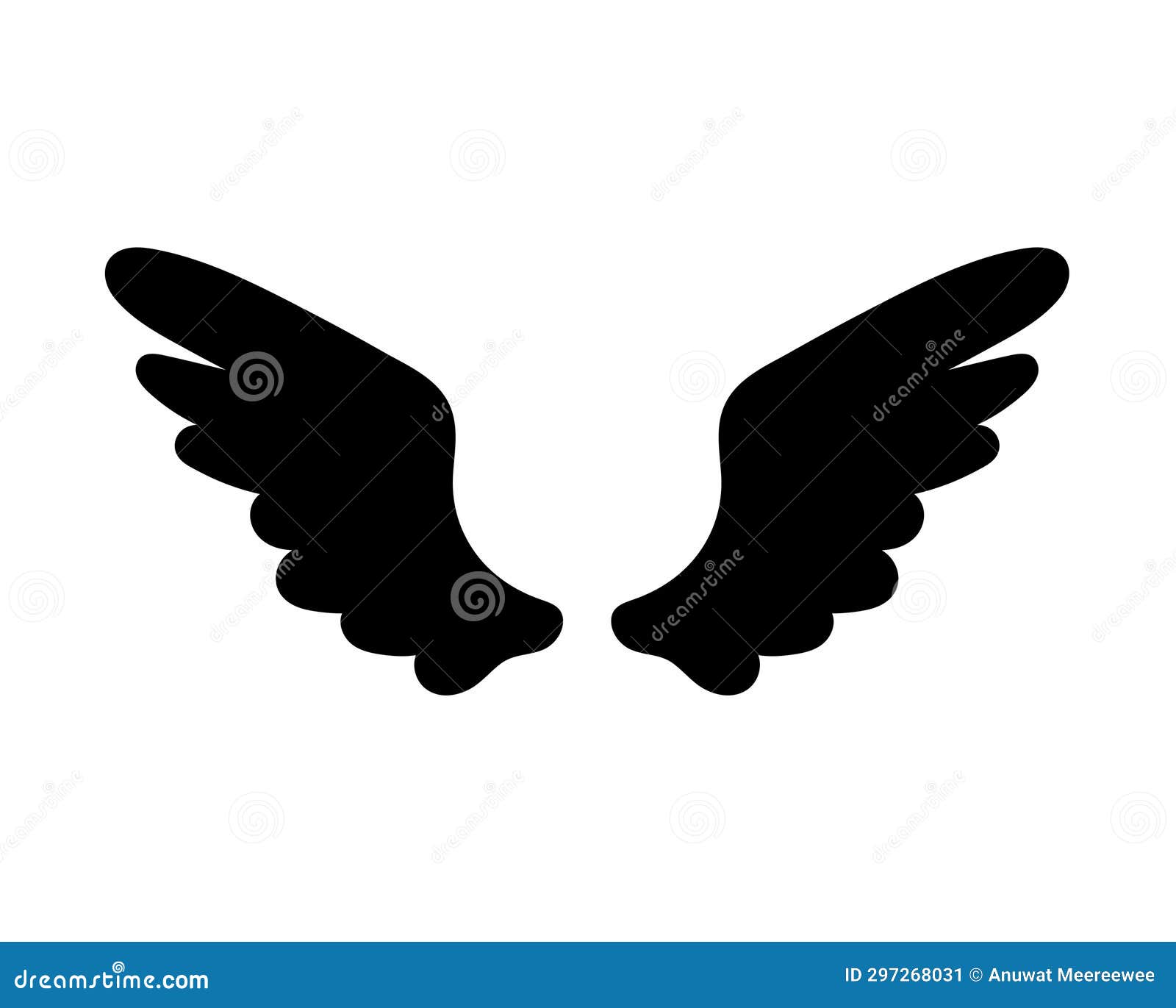 Angel Wings in Heaven Hawk Feather Wing Pattern Stock Illustration ...