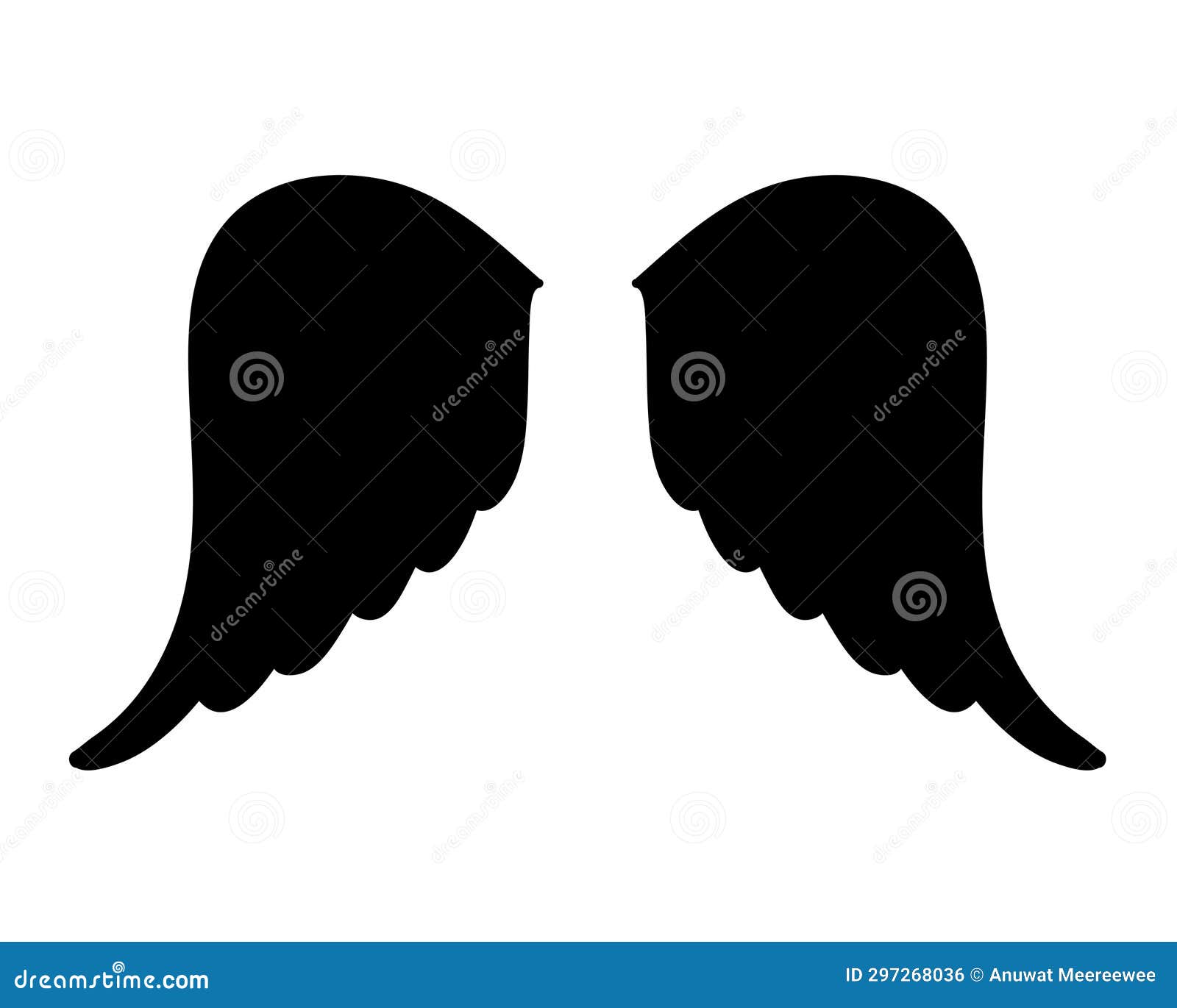 Angel Wings in Heaven Hawk Feather Wing Pattern Stock Illustration ...