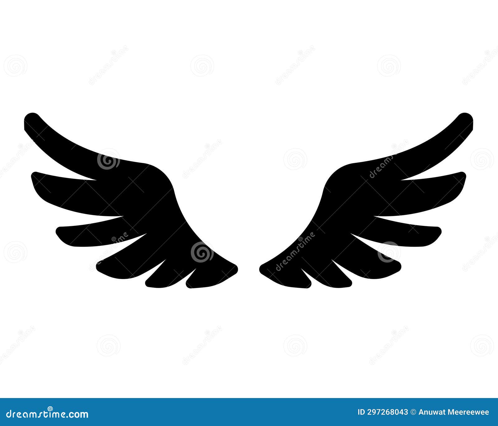 Angel Wings in Heaven Hawk Feather Wing Pattern Stock Illustration ...