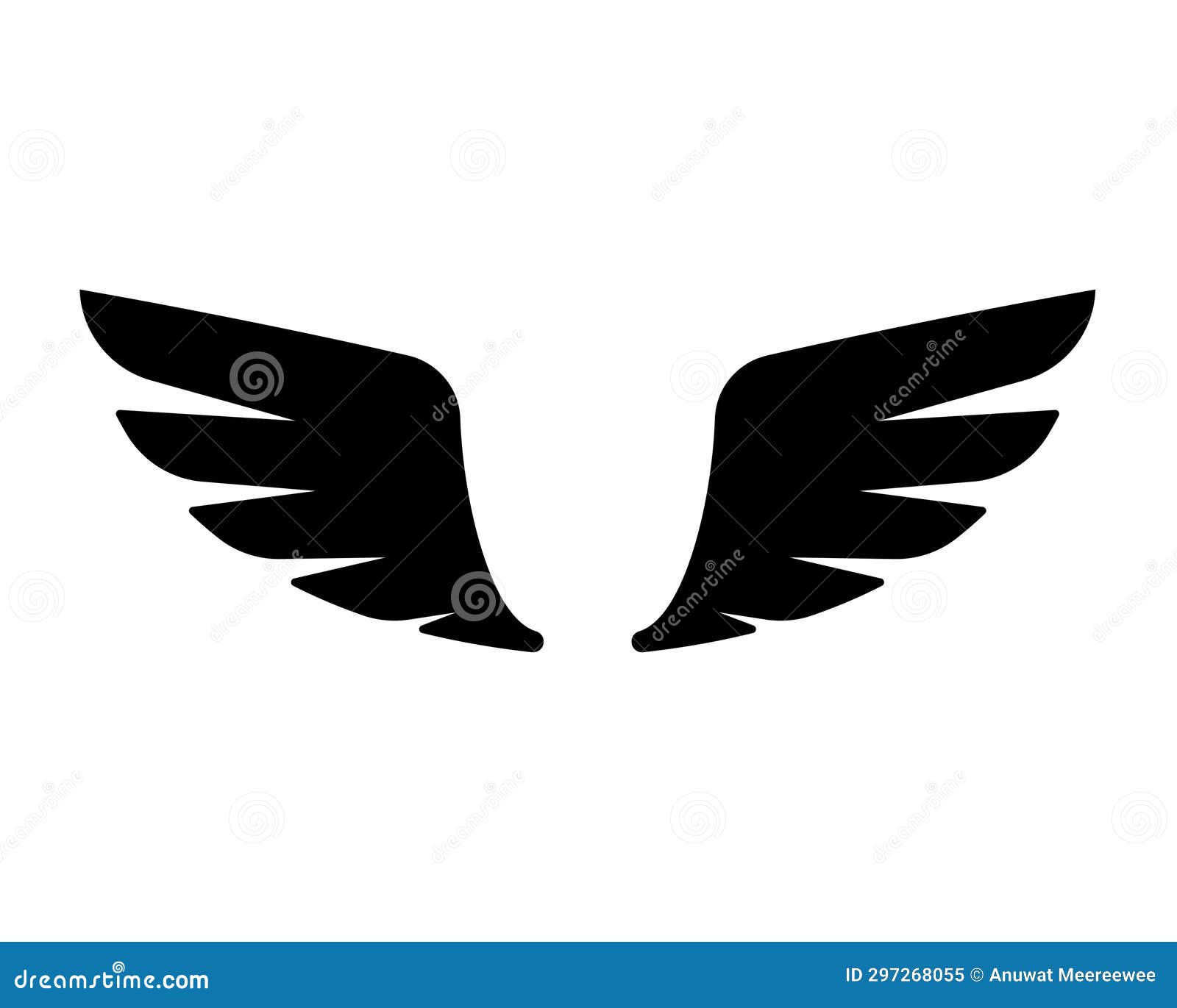 Angel Wings in Heaven Hawk Feather Wing Pattern Stock Vector ...