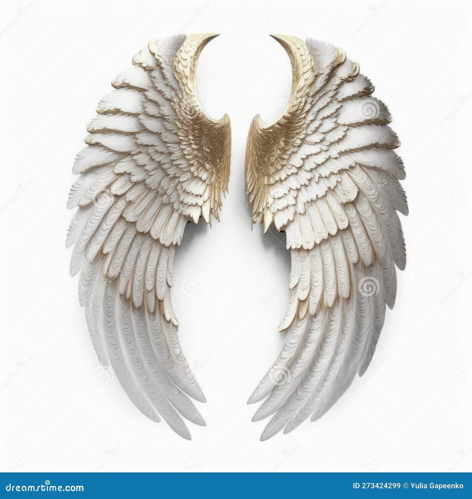 Angel Wings Isolated on White. Illustration AI Generative Stock ...