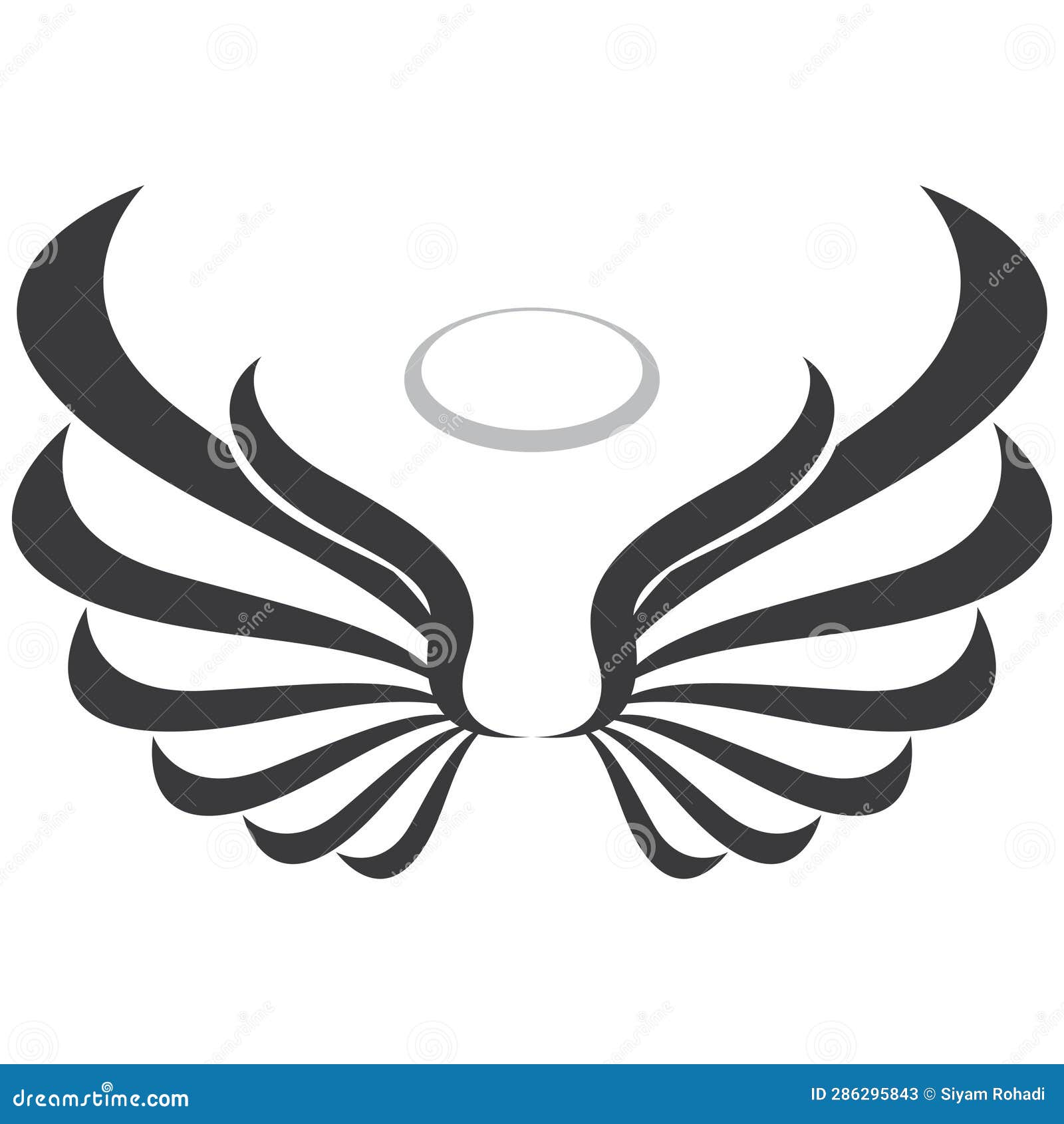 Angel wings logo stock vector. Illustration of white - 286295843