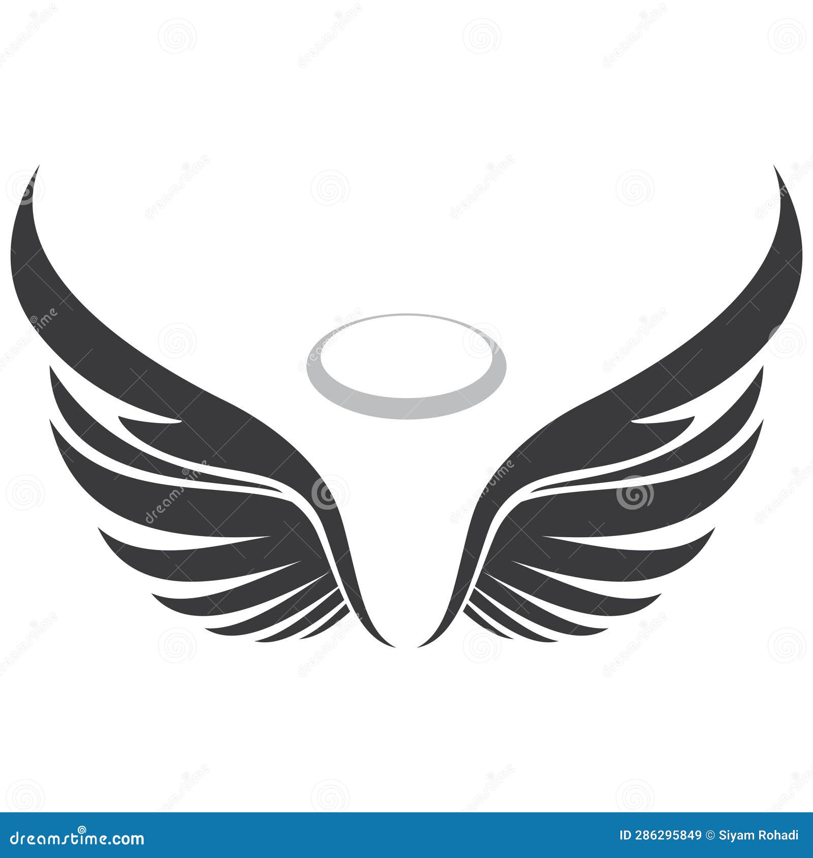 Angel wings logo stock vector. Illustration of shape - 286295849
