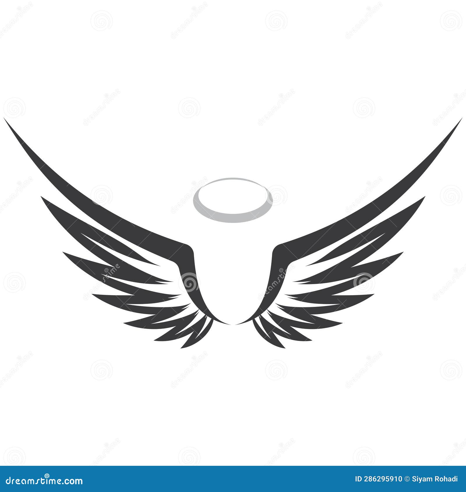 Angel wings logo stock vector. Illustration of decoration - 286295910