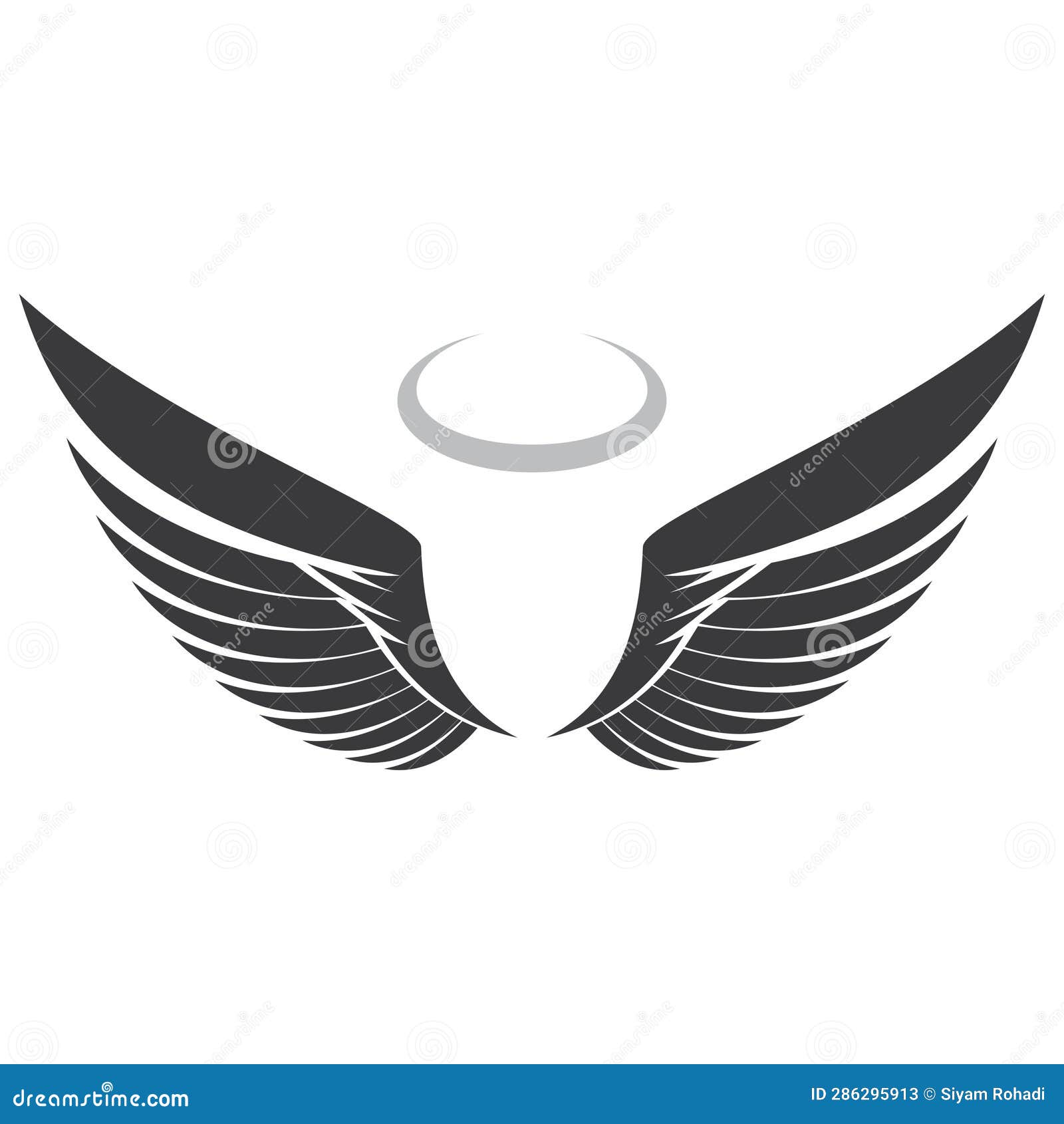 Angel wings logo stock vector. Illustration of tattoo - 286295913