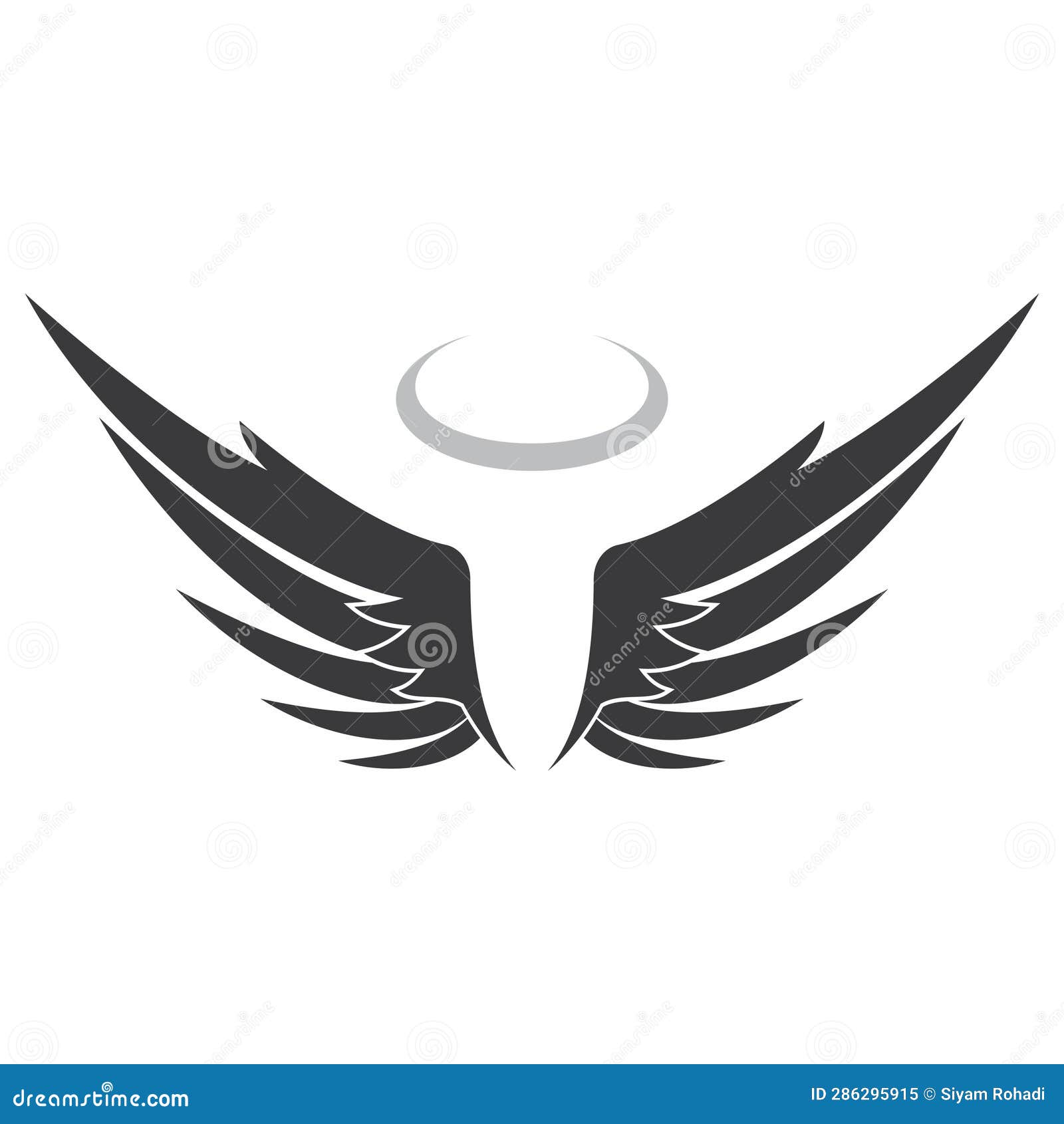 Angel wings logo stock vector. Illustration of decoration - 286295915