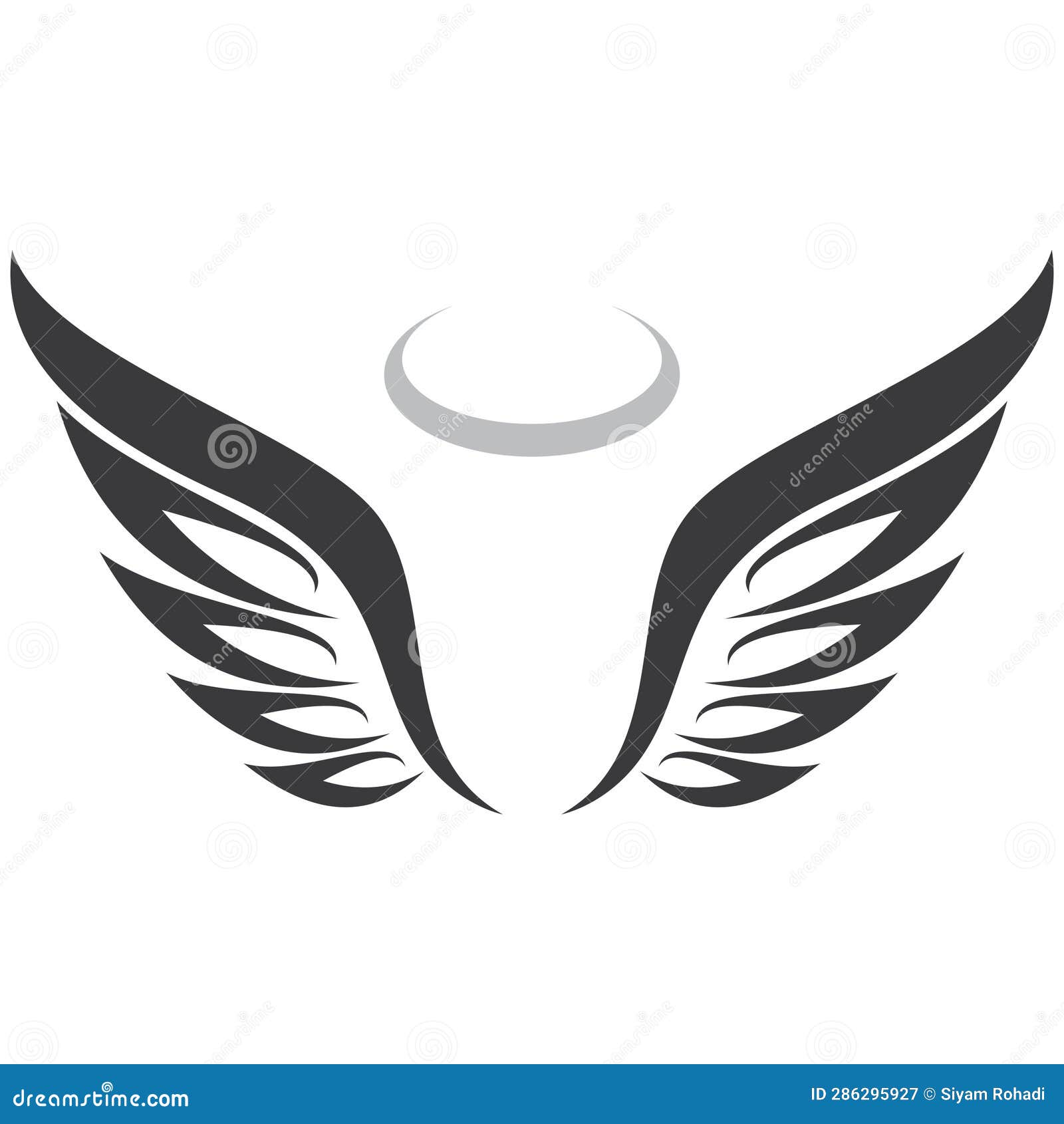 Angel wings logo stock vector. Illustration of wing - 286295927